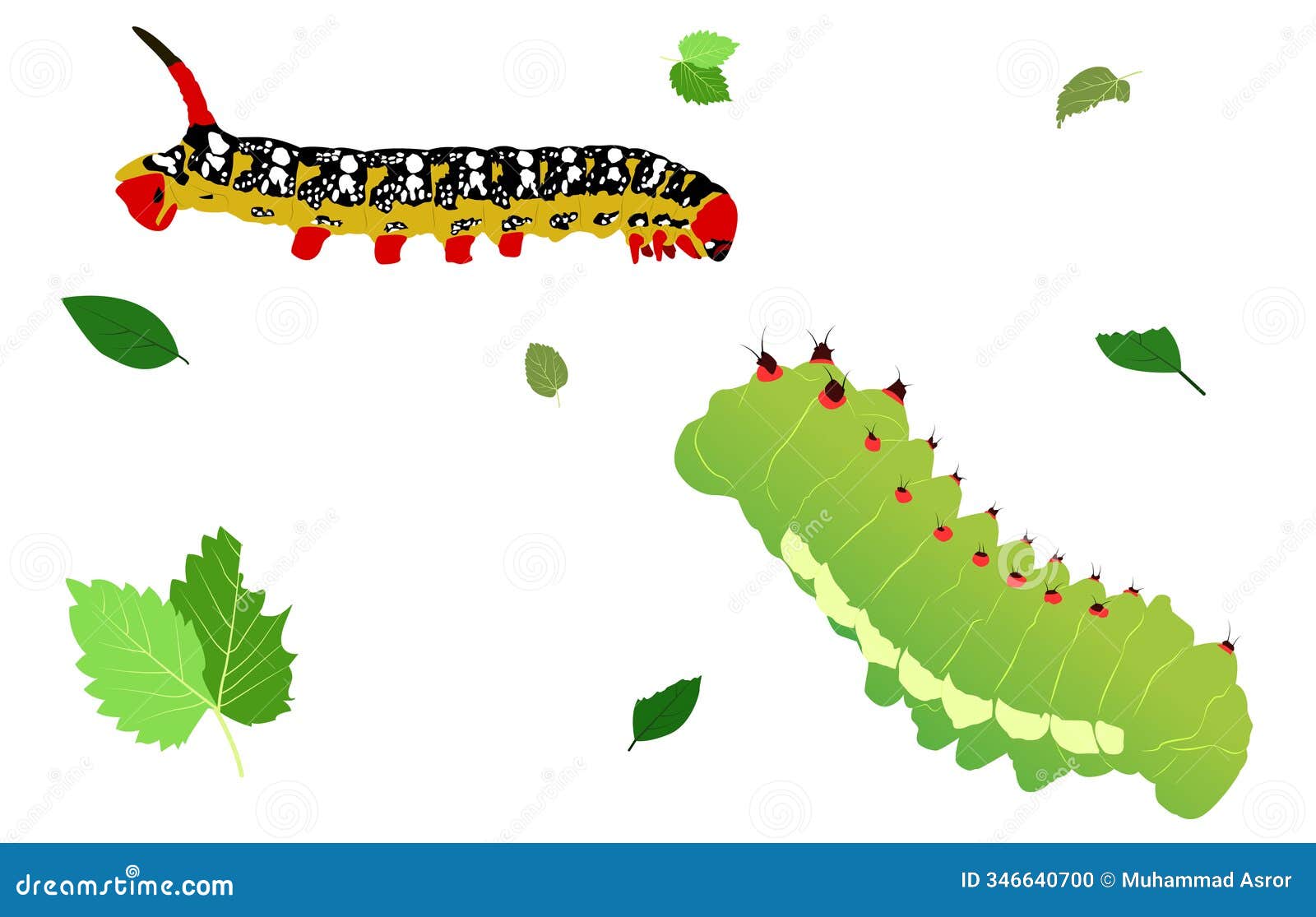 Caterpillar Spring Complement Design Stock Illustration - Illustration ...