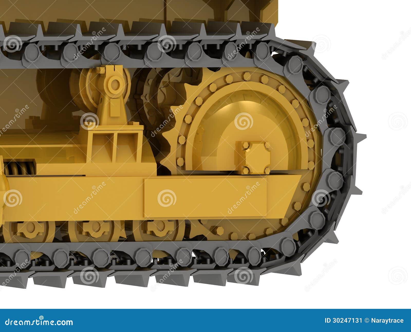 Caterpillar track close-up stock illustration. Illustration of metal ...