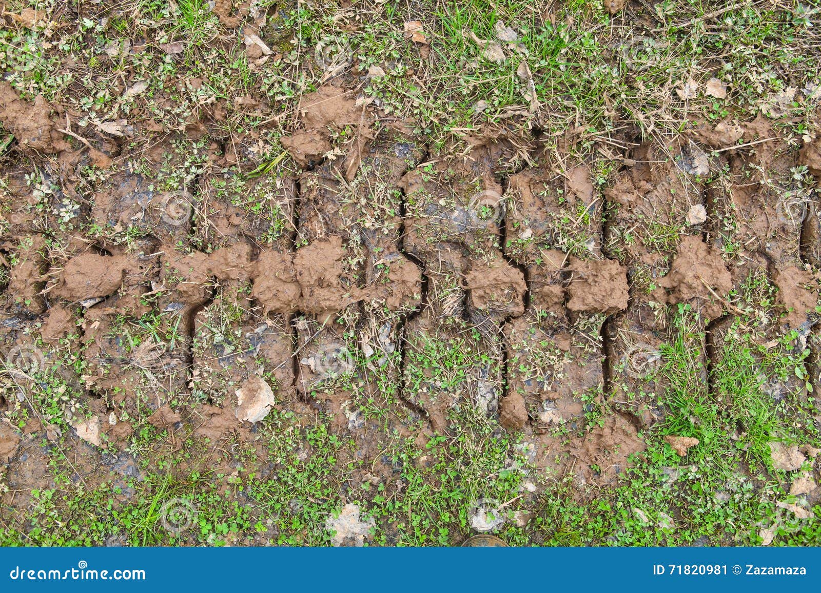 Caterpillar track prints stock image. Image of sand, bulldozer - 71820981