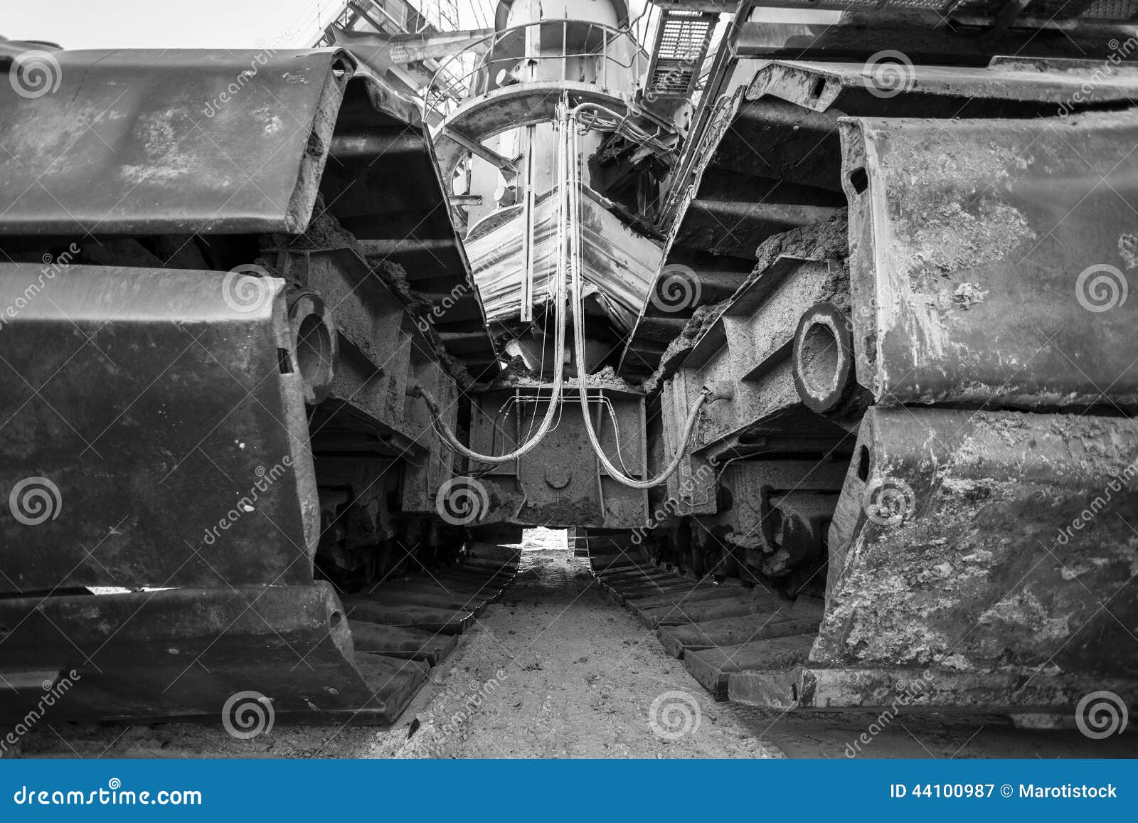 Caterpillar Tracks of a Mining Machine Stock Image - Image of ...