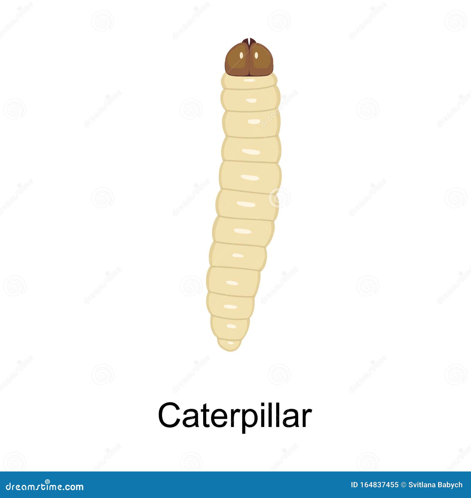 Caterpillar Vector Icon.Cartoon Vector Icon Isolated on White ...