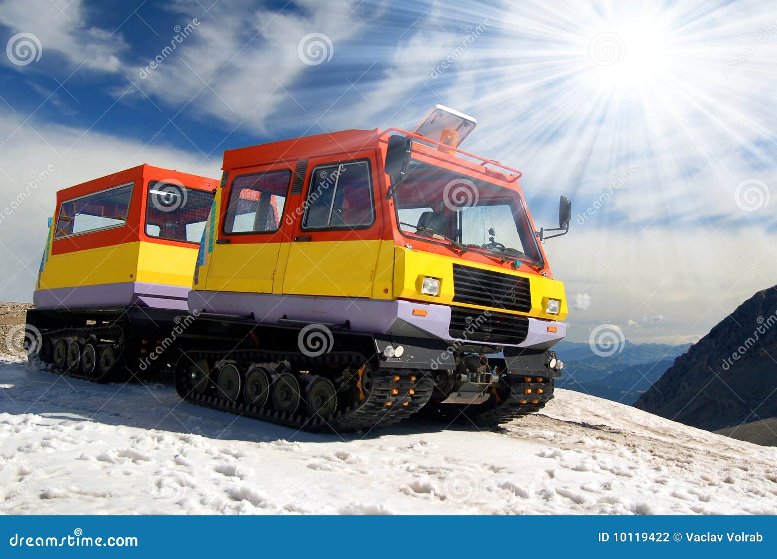 Caterpillar vehicle stock photo. Image of glacier, chill - 10119422