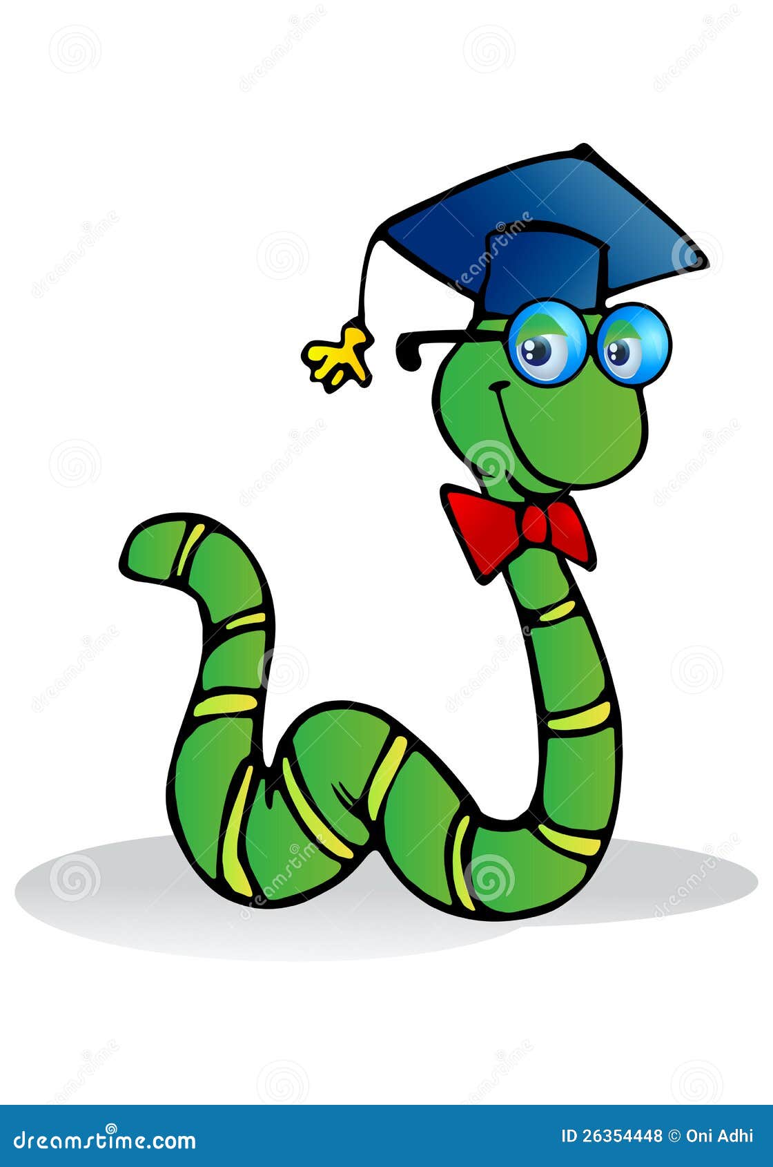 Caterpillar Wear Graduation Hat Stock Illustration - Illustration of ...