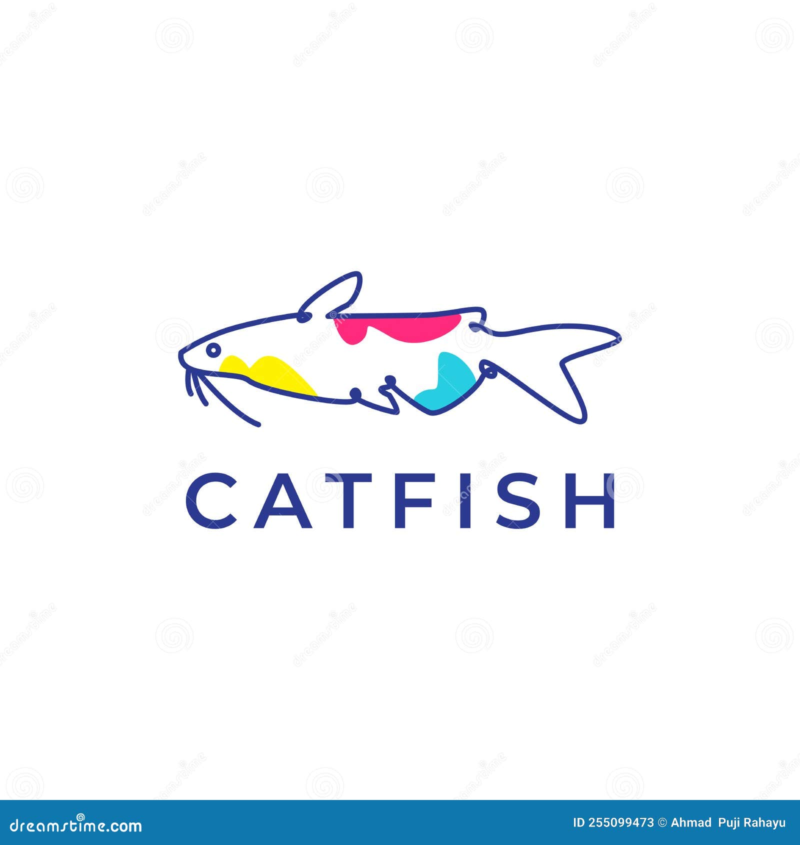 Catfish Abstract Logo Design Vector Stock Vector - Illustration of bowl ...