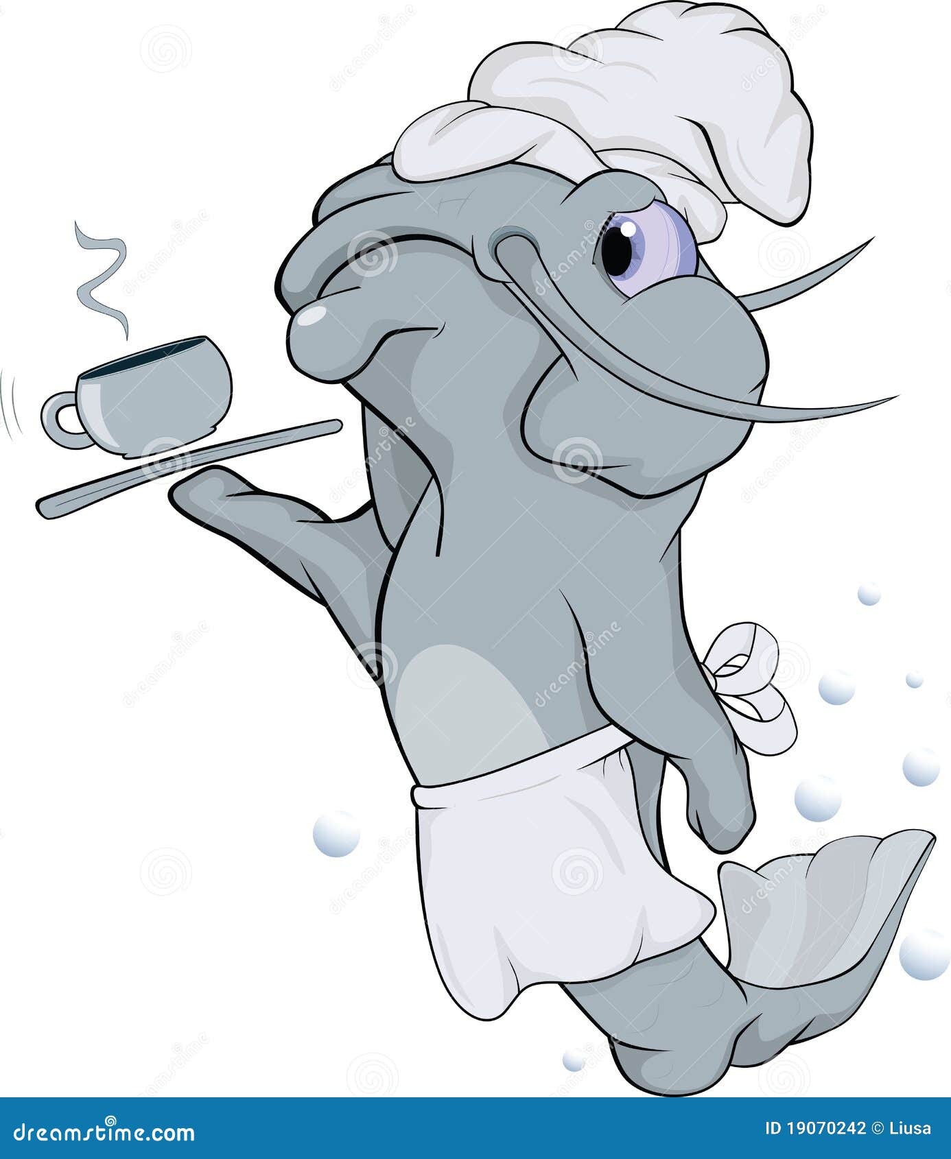 Catfish Chef Vector Illustration | CartoonDealer.com #53745324