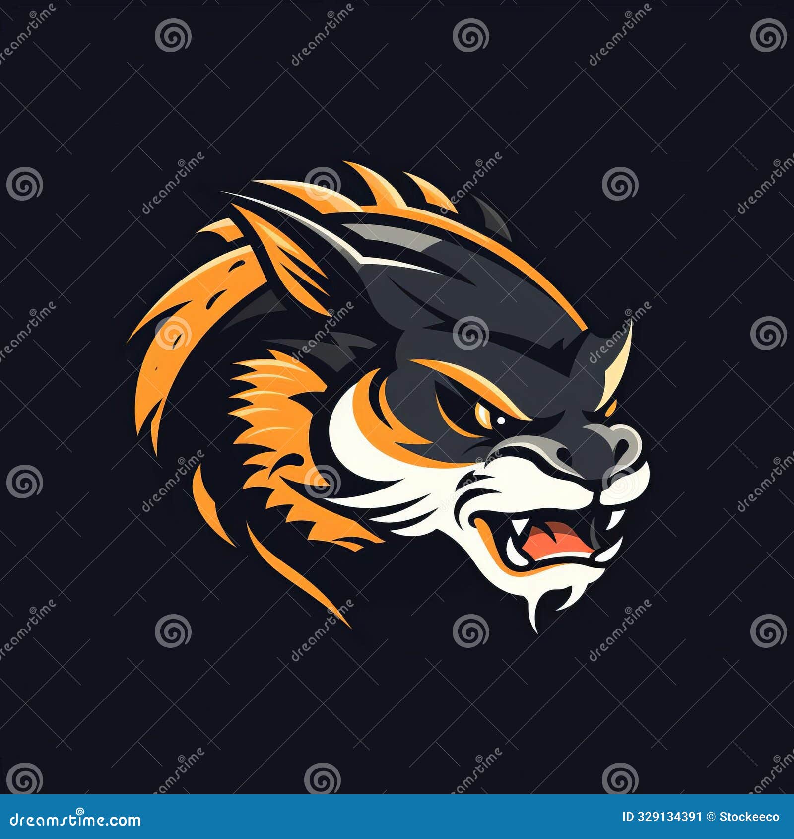 Simple Catfish Head Logo Design in Flat Graphic Style Stock ...