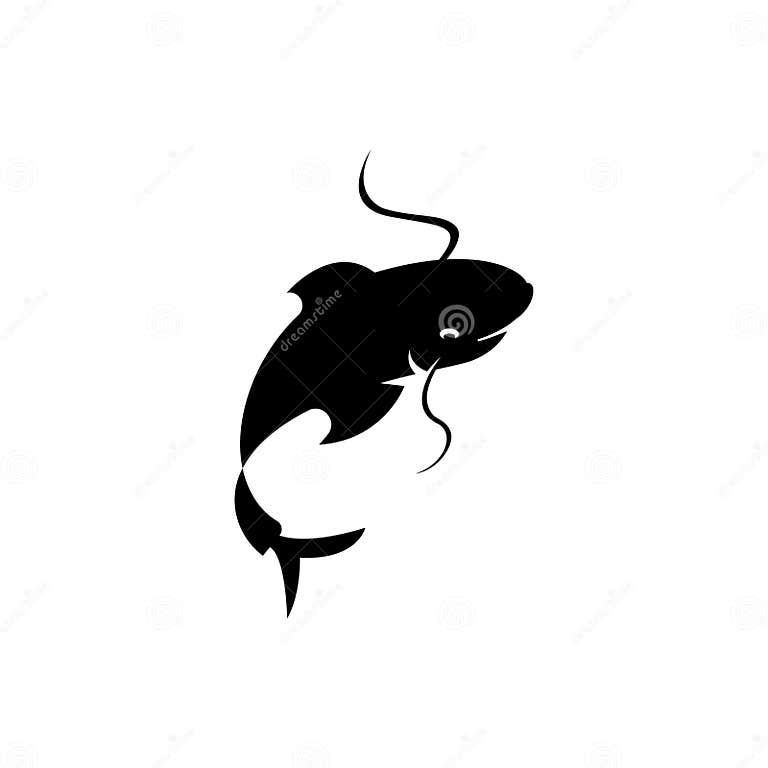 Catfish Icon Logo Illustration Abstract Vector Design Stock Vector ...