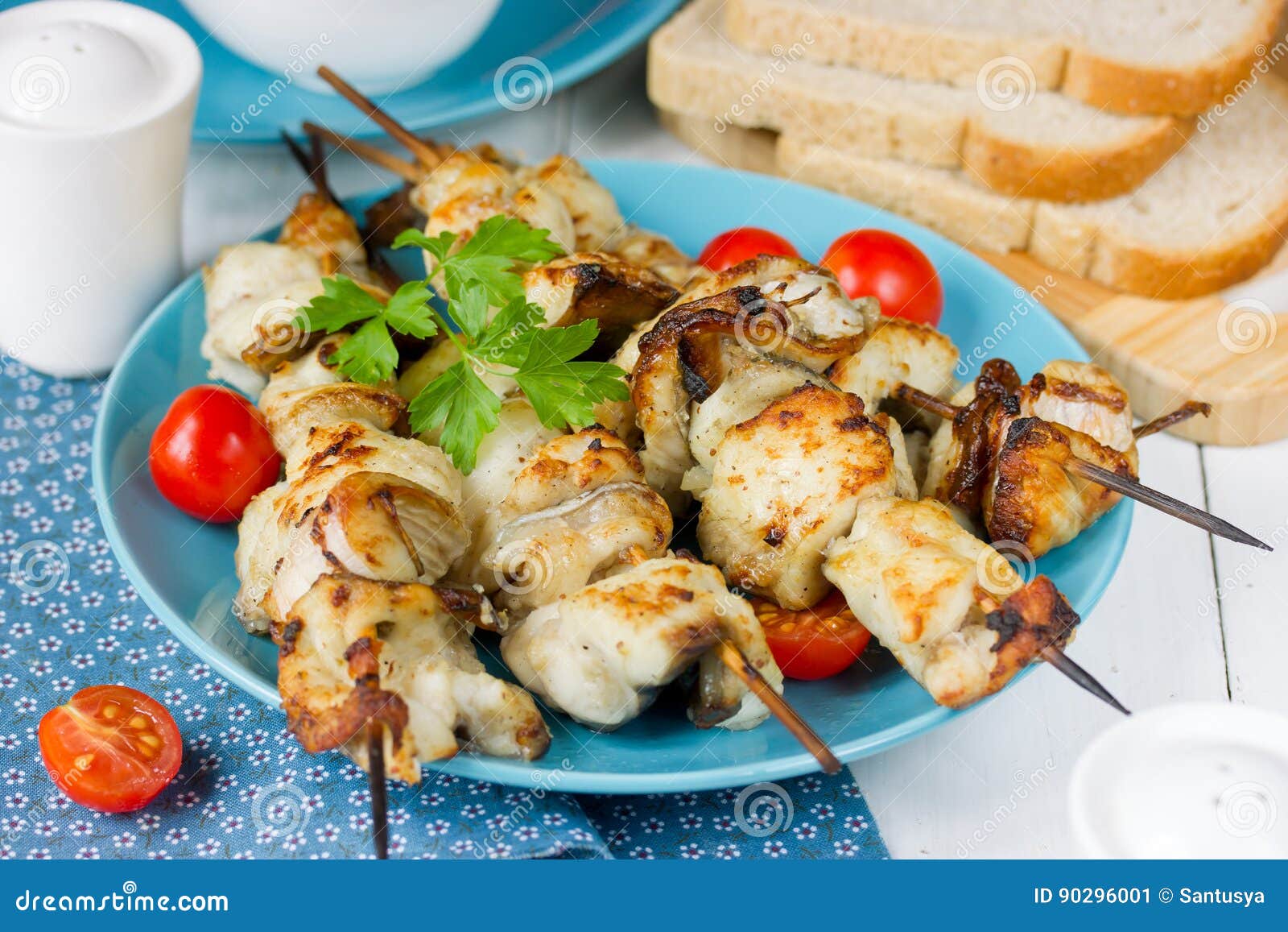 Catfish kebab stock image. Image of fillet, delicious - 90296001