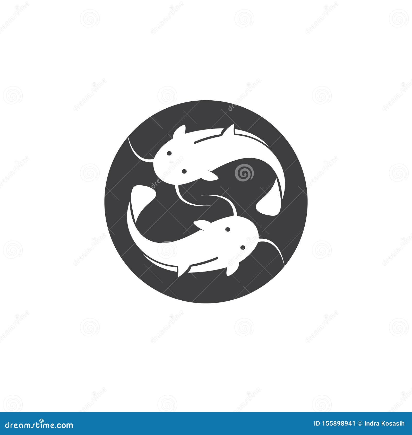 Catfish Logo With Water Symbol Vector Illustration | CartoonDealer.com ...