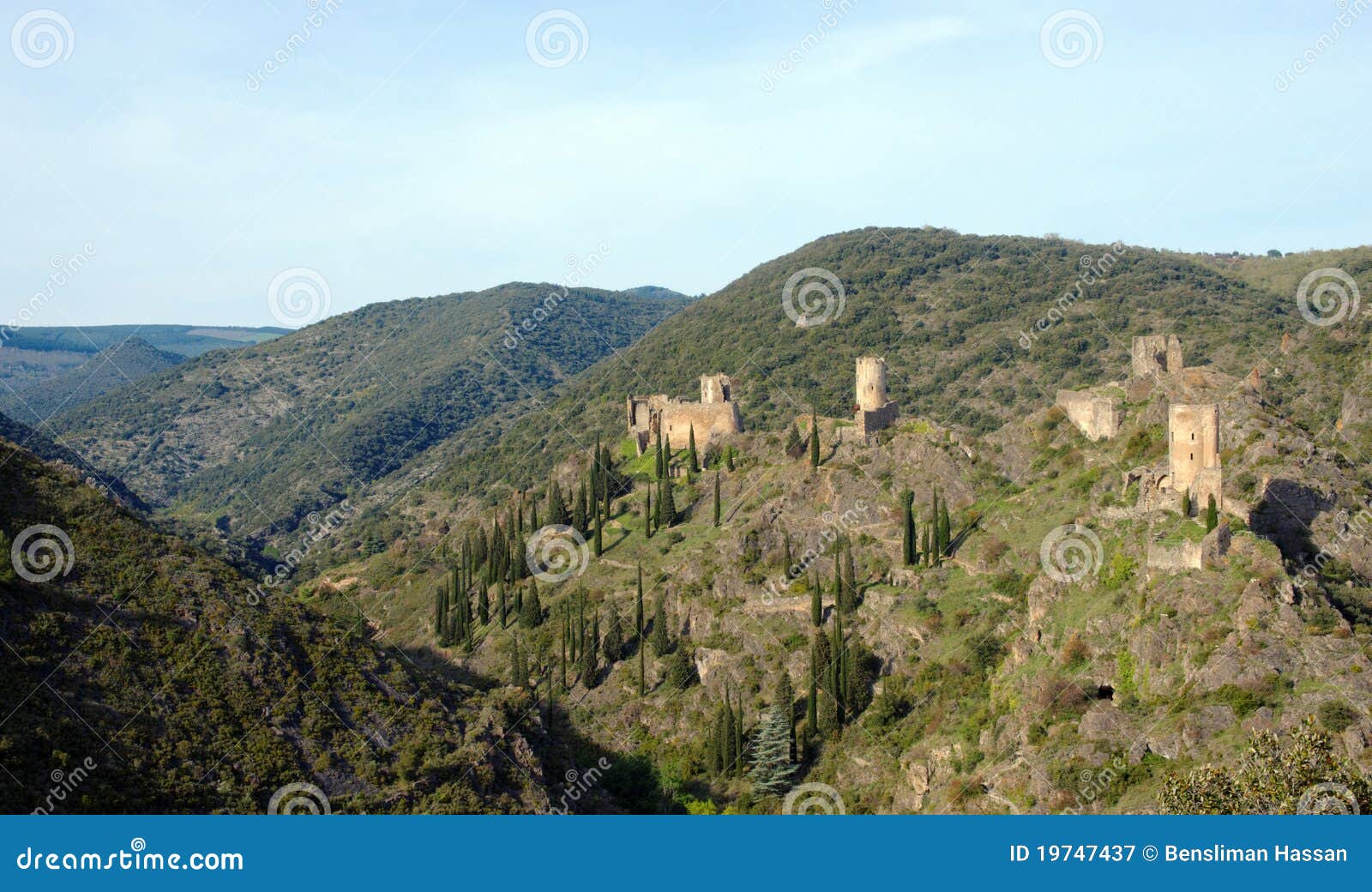 Cathar castle of Lastour stock image. Image of stronghold - 19747437