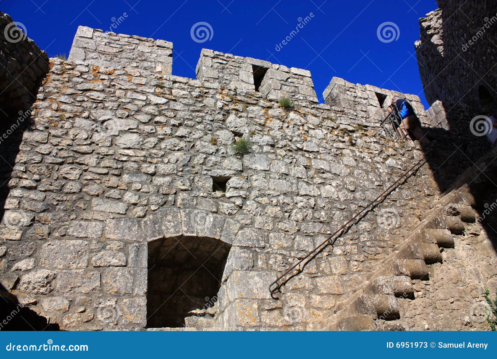 Cathar castle Peyrepertuse stock image. Image of history - 6951973