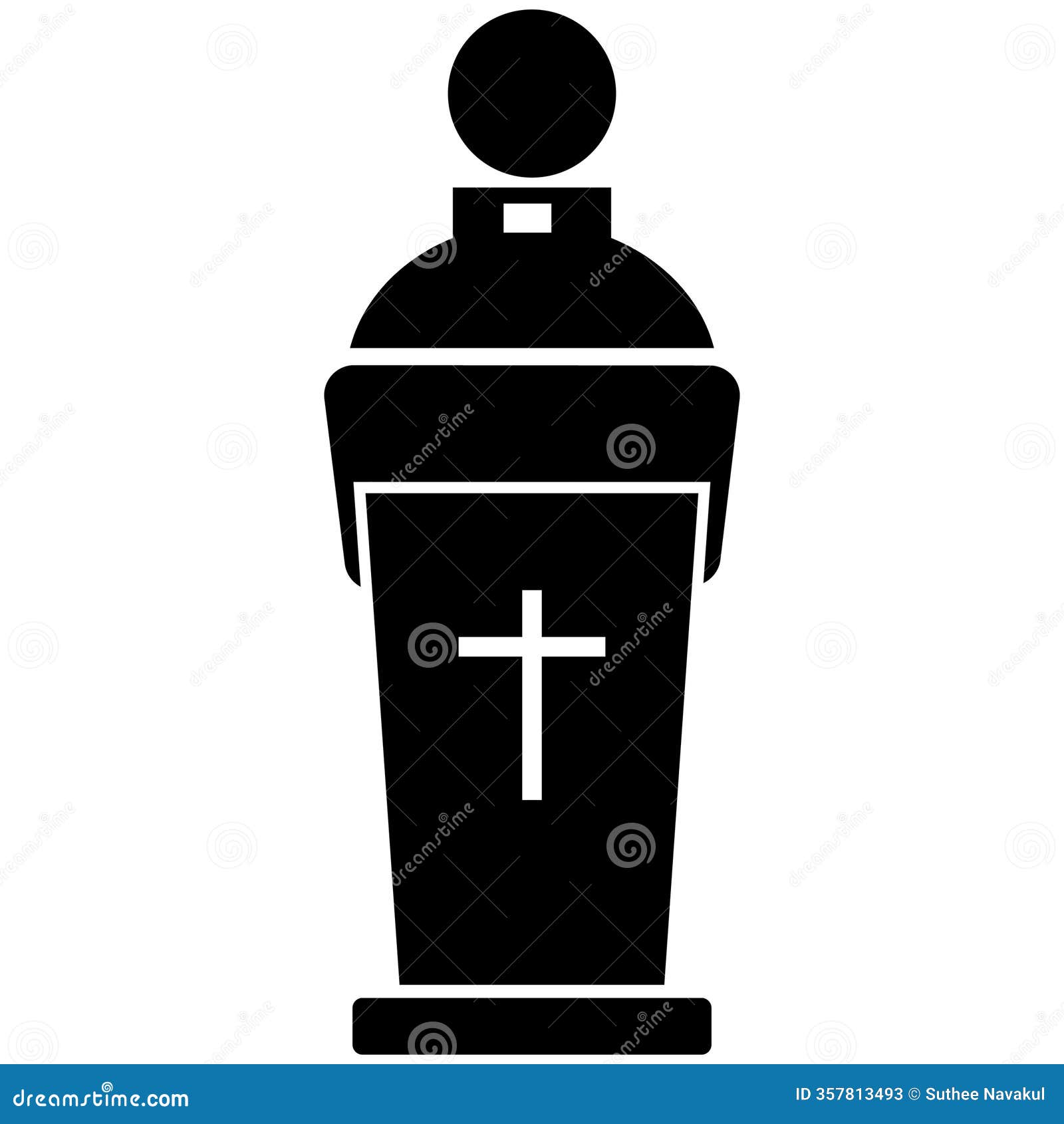 Cathedra Icon. Priest Sign. Sermon Symbol. Flat Style Stock ...