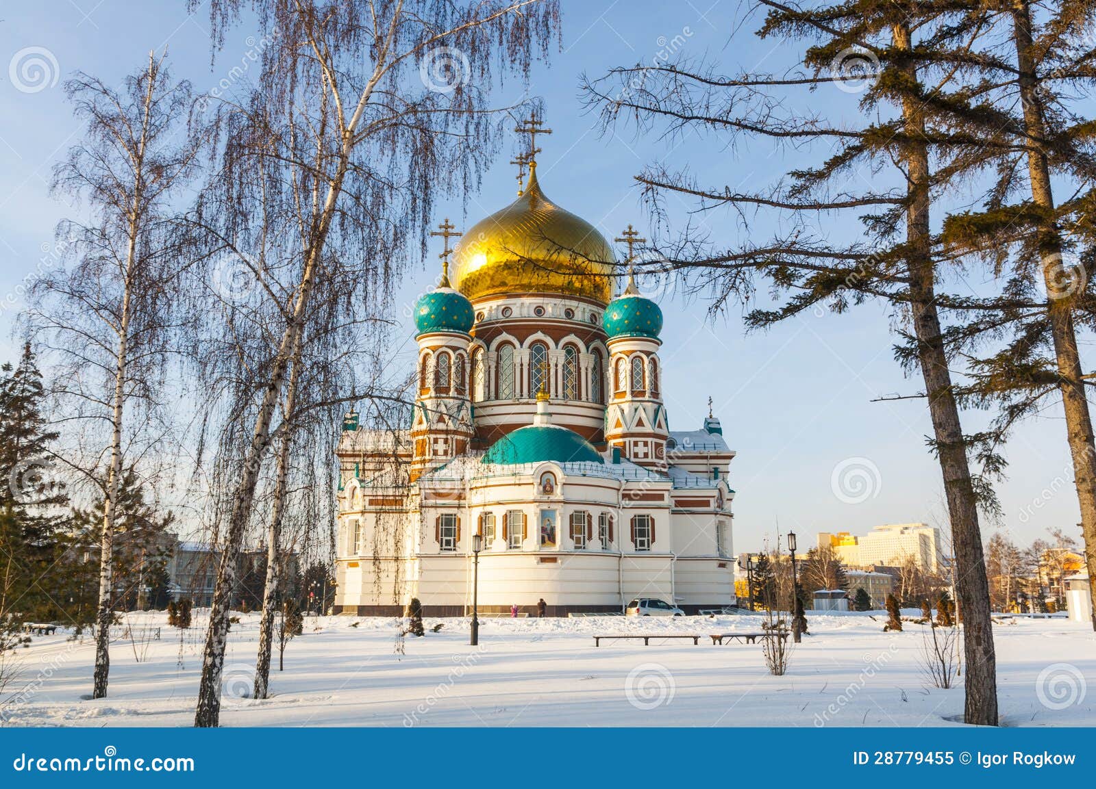Cathedrai in Center of Omsk in Winter Editorial Image - Image of russia ...