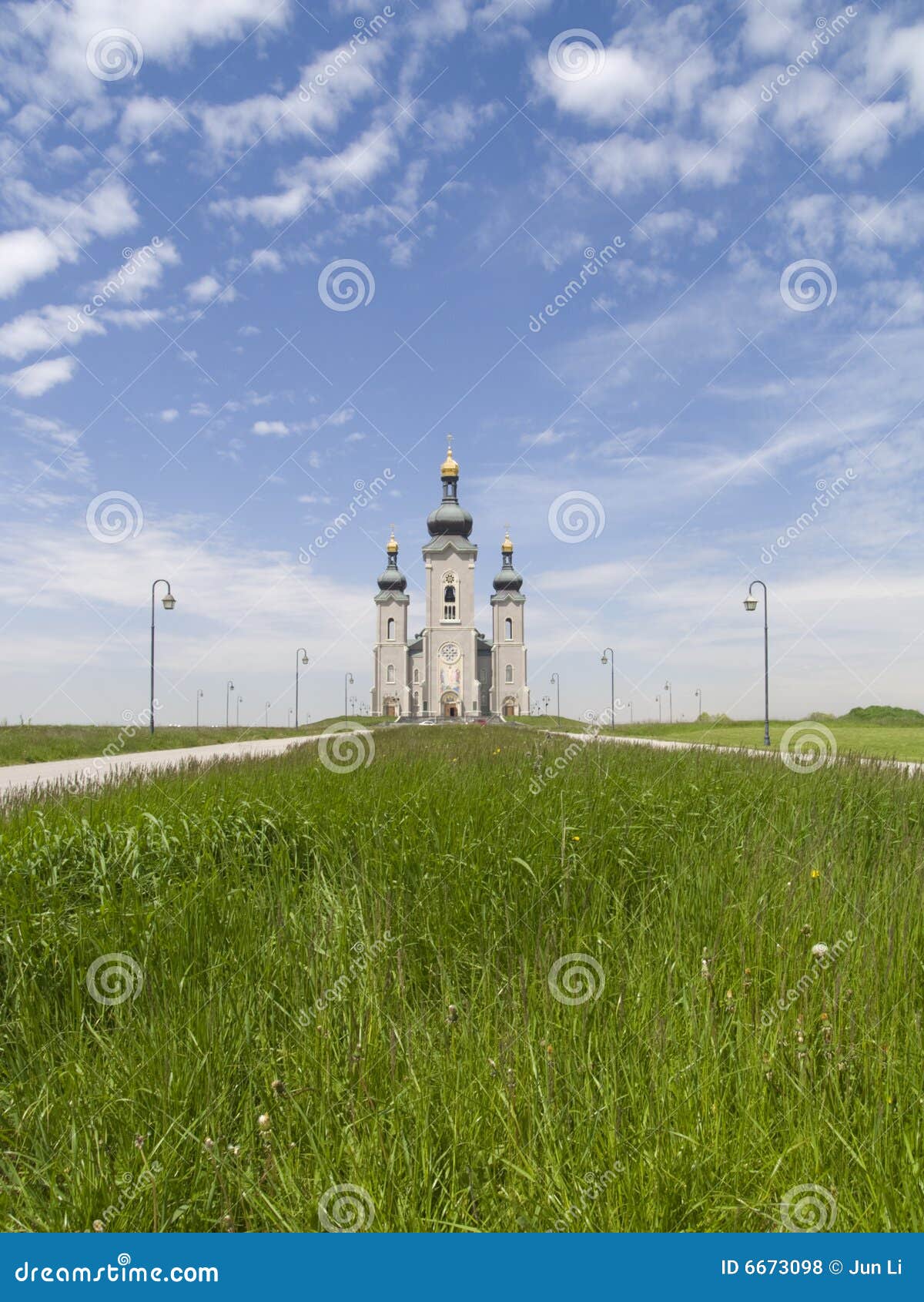 Cathedral stock photo. Image of tower, urban, grass, church - 6673098