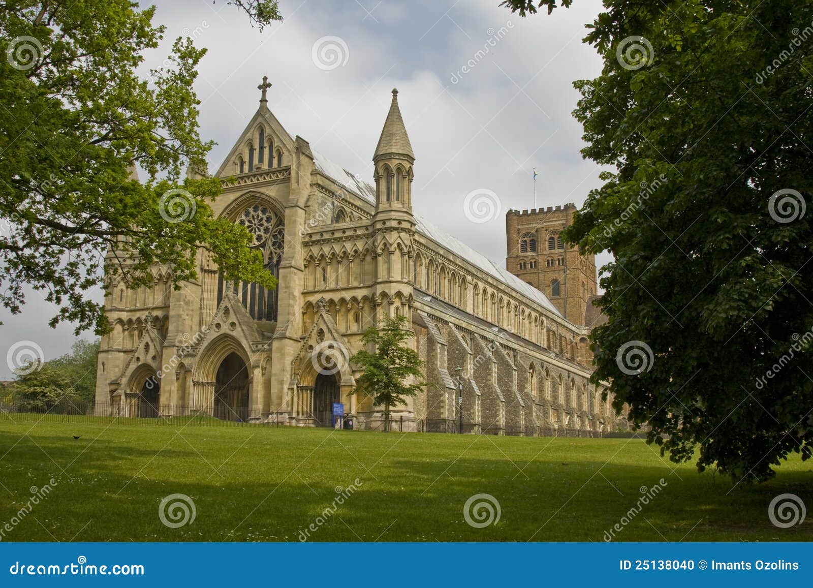 The Cathedral & Abbey Church of Saint Alban Stock Photo - Image of ...