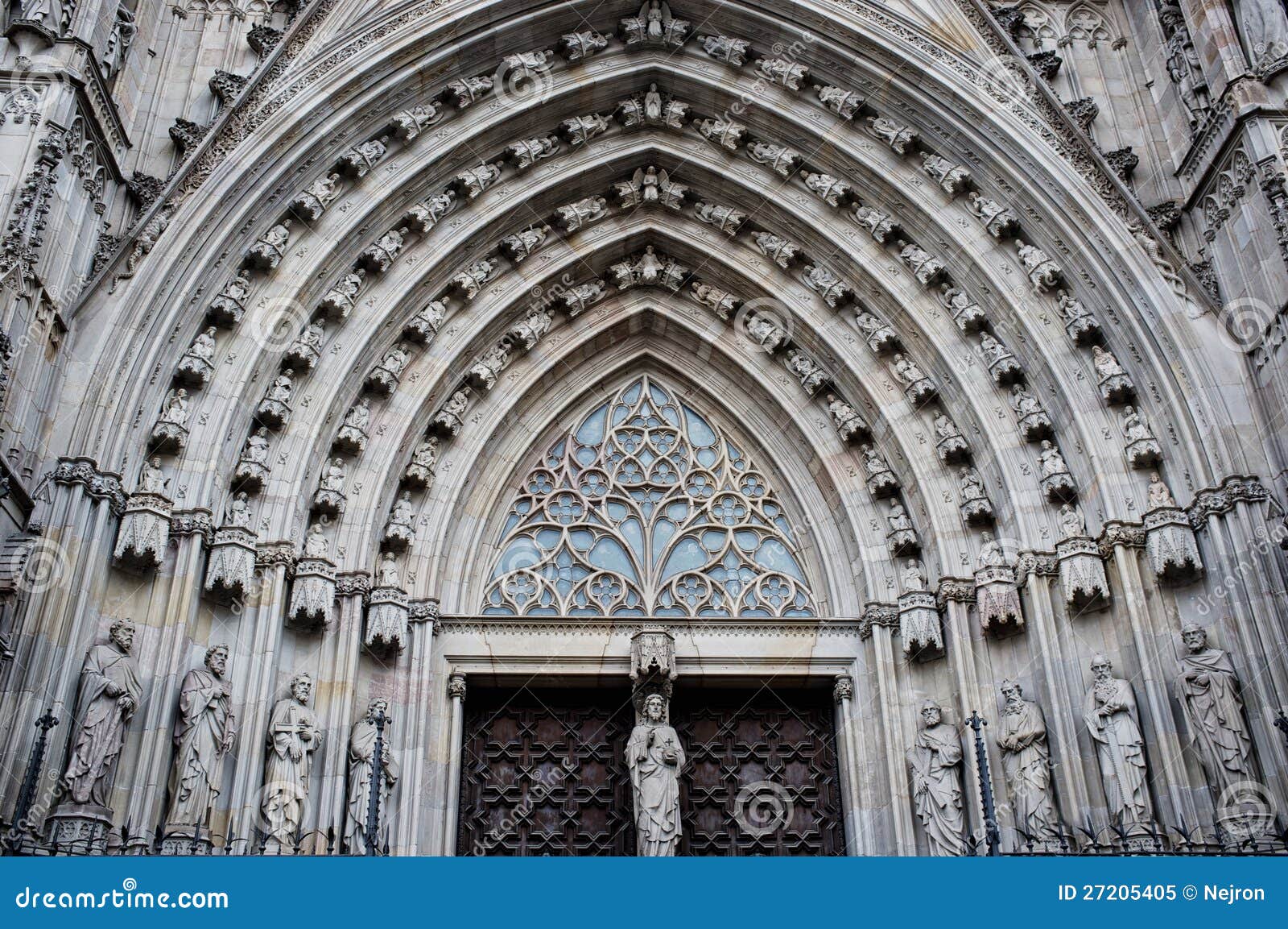 Cathedral Architecture Detail Stock Image - Image of barcelona ...