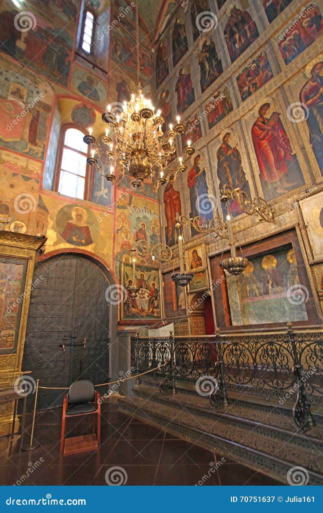 The Cathedral of the Assumption Interior, Moscow Kremlin Editorial ...