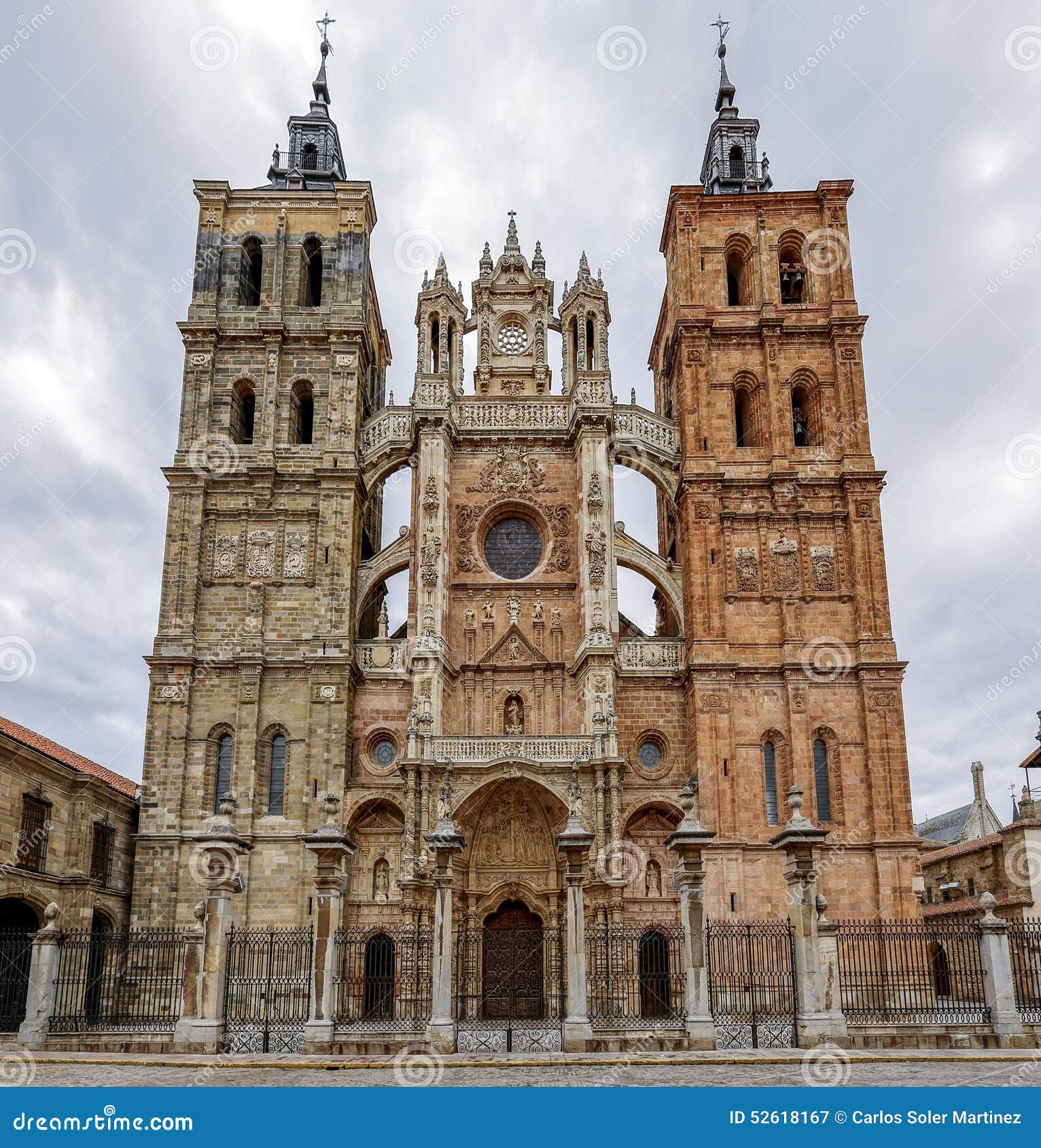 Cathedral of Astorga Spain stock image. Image of buildings - 52618167