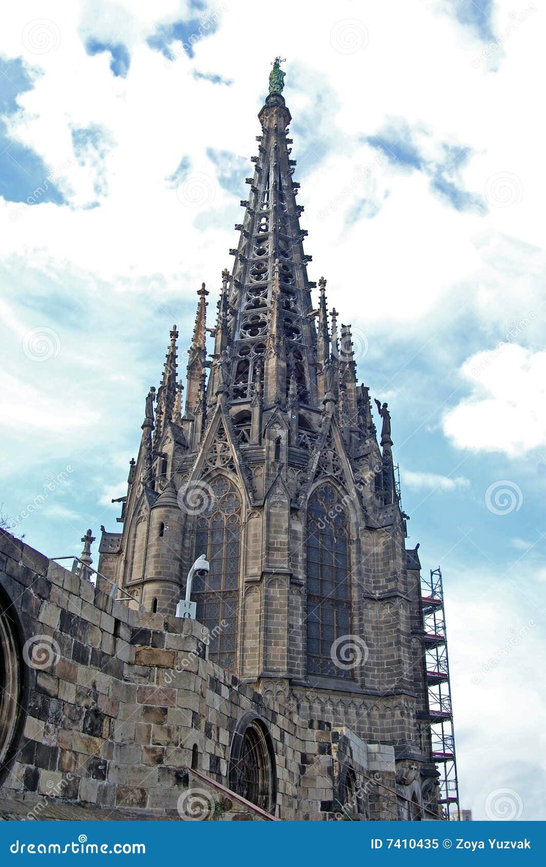 Cathedral of Barcelona stock image. Image of catholicism - 7410435