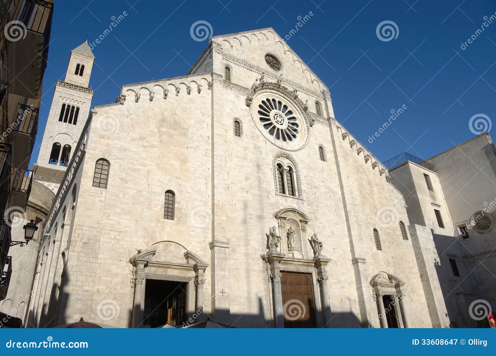 Cathedral in Bari stock image. Image of tower, style - 33608647