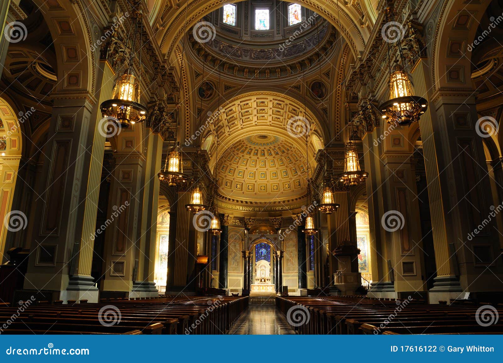 Cathedral Basilica of Saints Peter and Paul Stock Photo - Image of ...