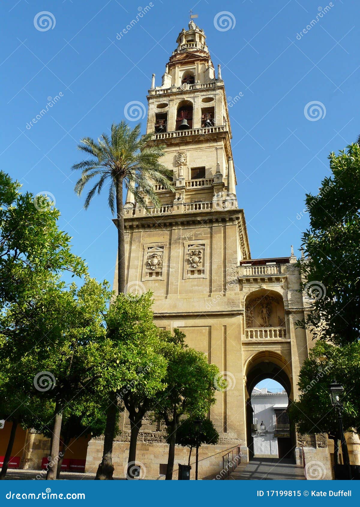 Cathedral Bell Tower in Cordoba, Spain Stock Image - Image of history ...