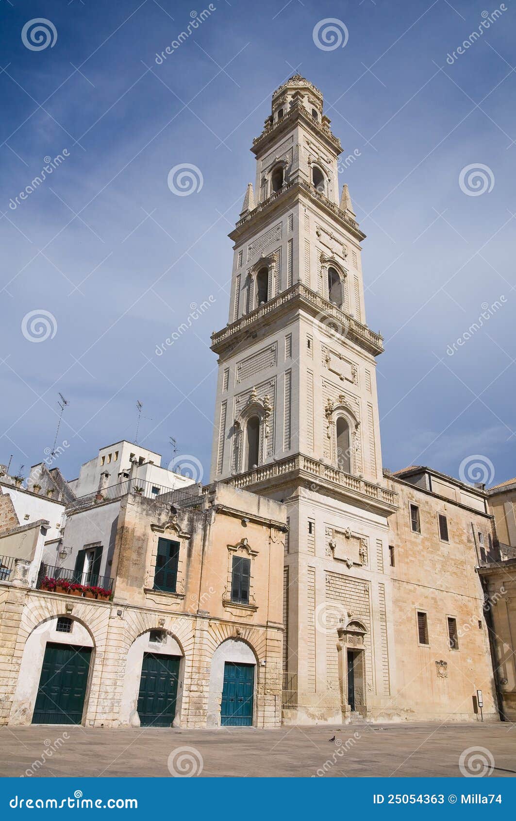Cathedral Belltower. Lecce. Puglia. Italy. Stock Image - Image of lecce ...