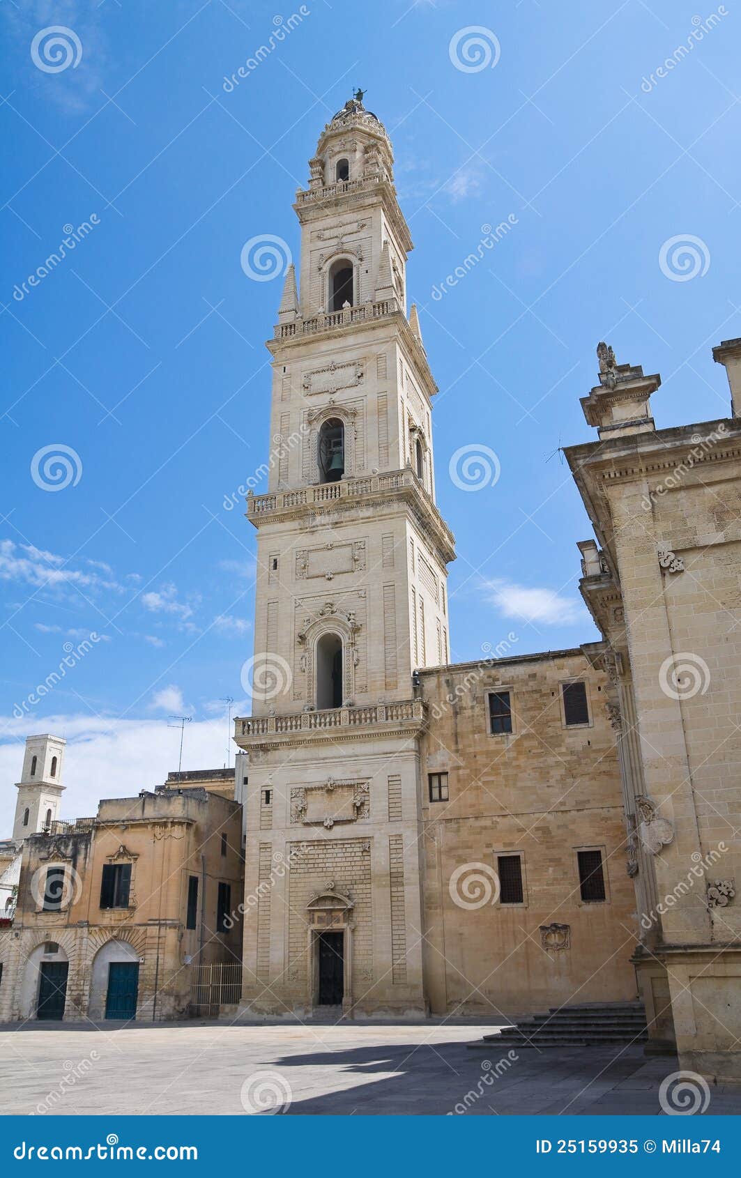 Cathedral Belltower. Lecce. Puglia. Italy. Stock Image - Image of ...