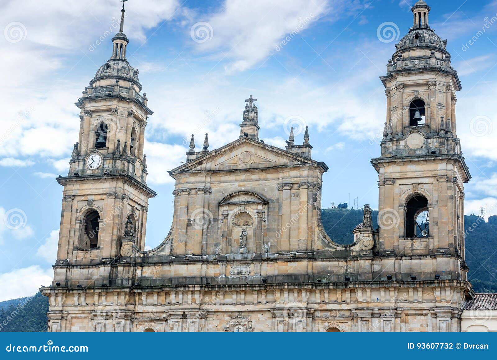 Cathedral at Bolivar Square in Bogota, Colombia Stock Photo - Image of ...