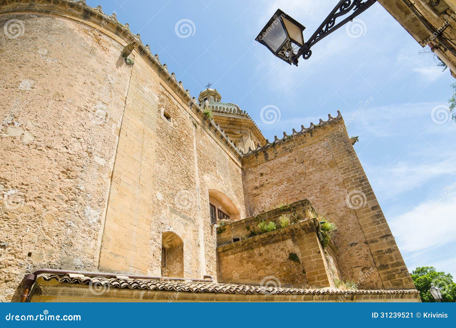 Cathedral of Castelvetrano, Sicily Island Stock Image - Image of tree ...
