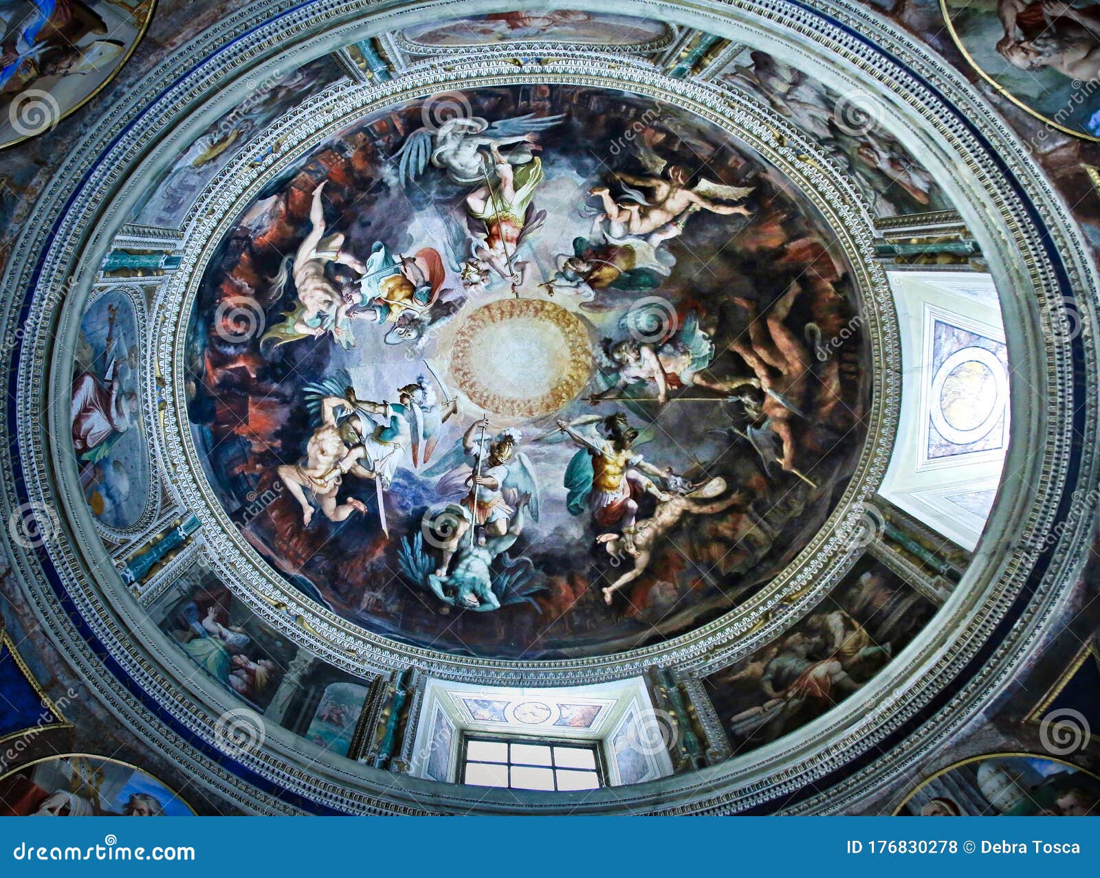 Cathedral Ceiling Rome Italy Stock Photo - Image of rome, painted ...