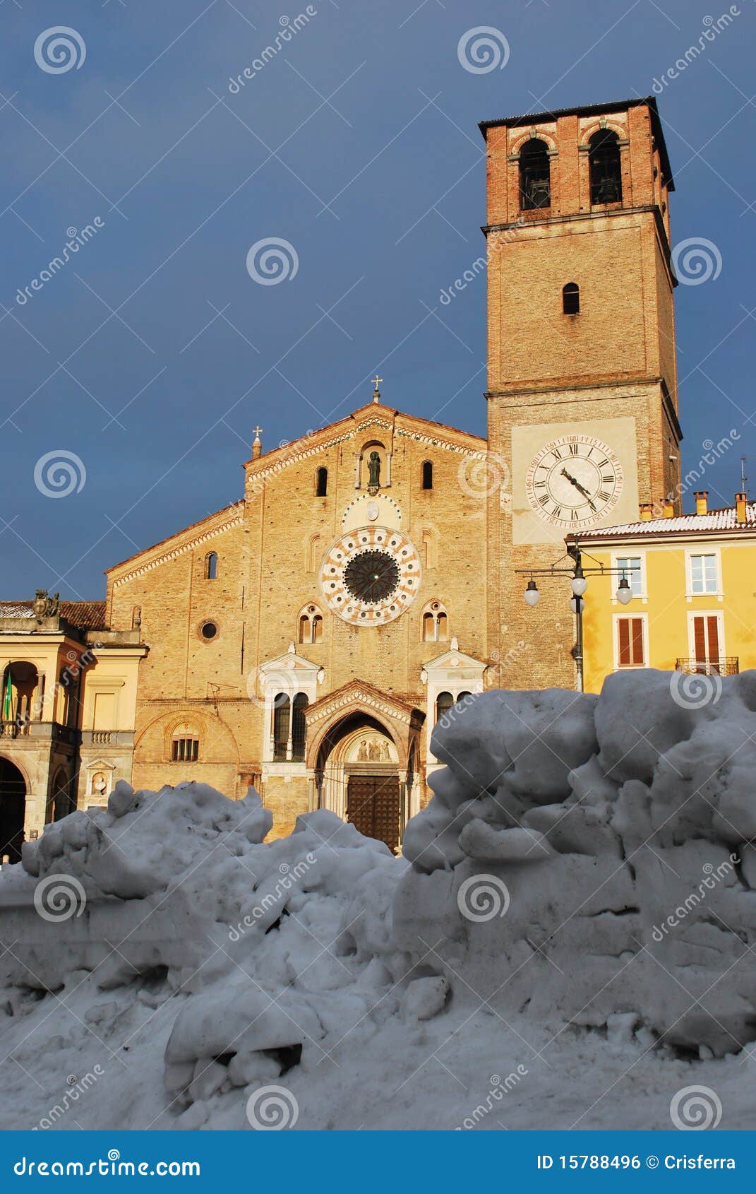 Cathedral Church, Lodi, Italy Stock Photo - Image of snow, church: 15788496