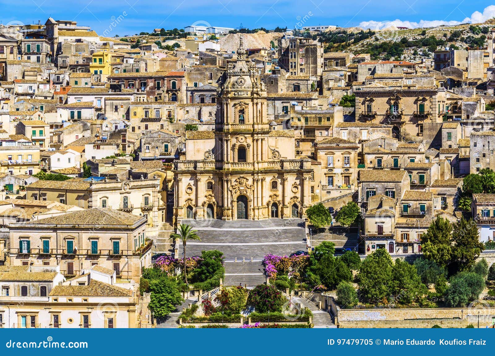 Cathedral of the City of Modica in Sicily Stock Image - Image of ...