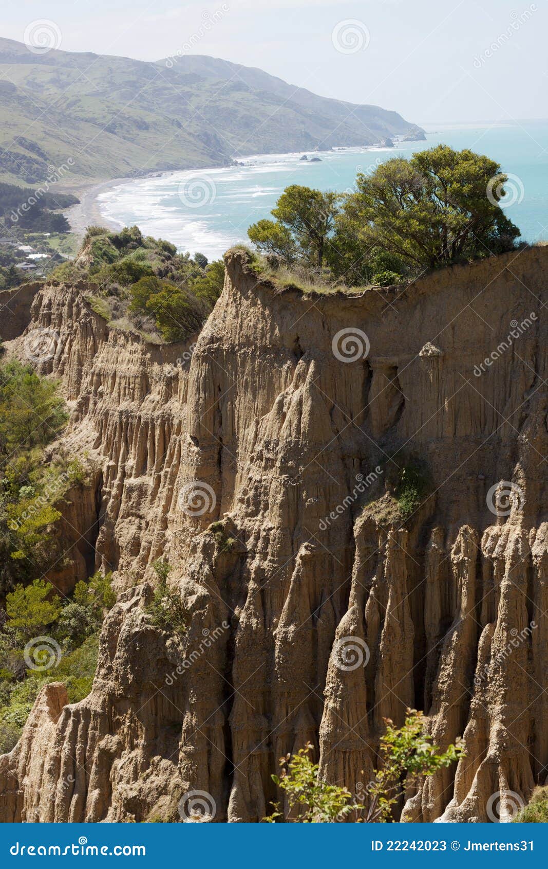 Cathedral Cliffs stock image. Image of coast, ocean, landscape - 22242023