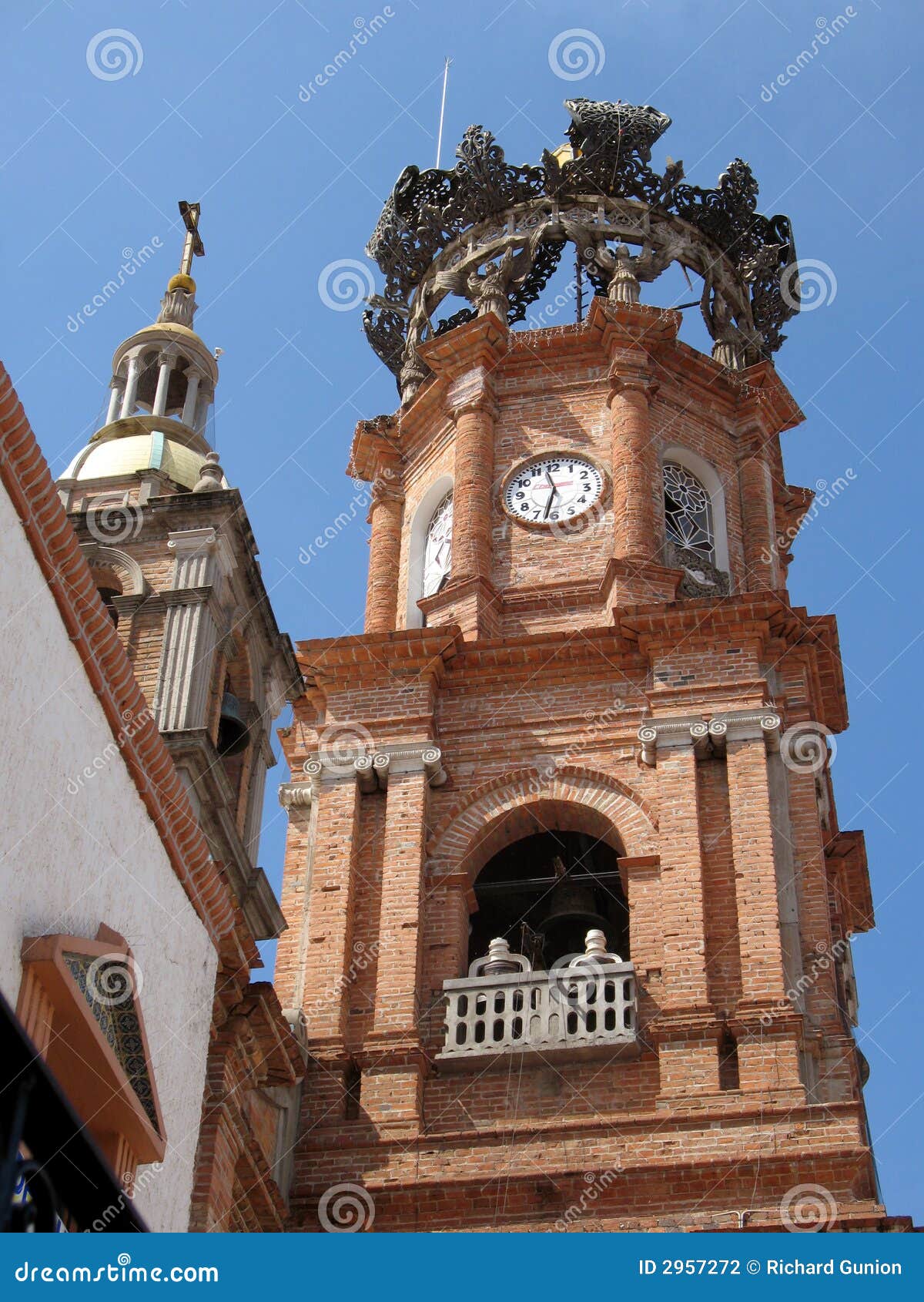 Cathedral Clock Tower stock photo. Image of mexico, cathedral - 2957272