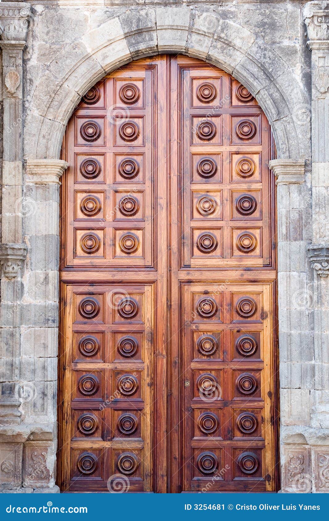 Cathedral door stock image. Image of door, wood, stone - 3254681