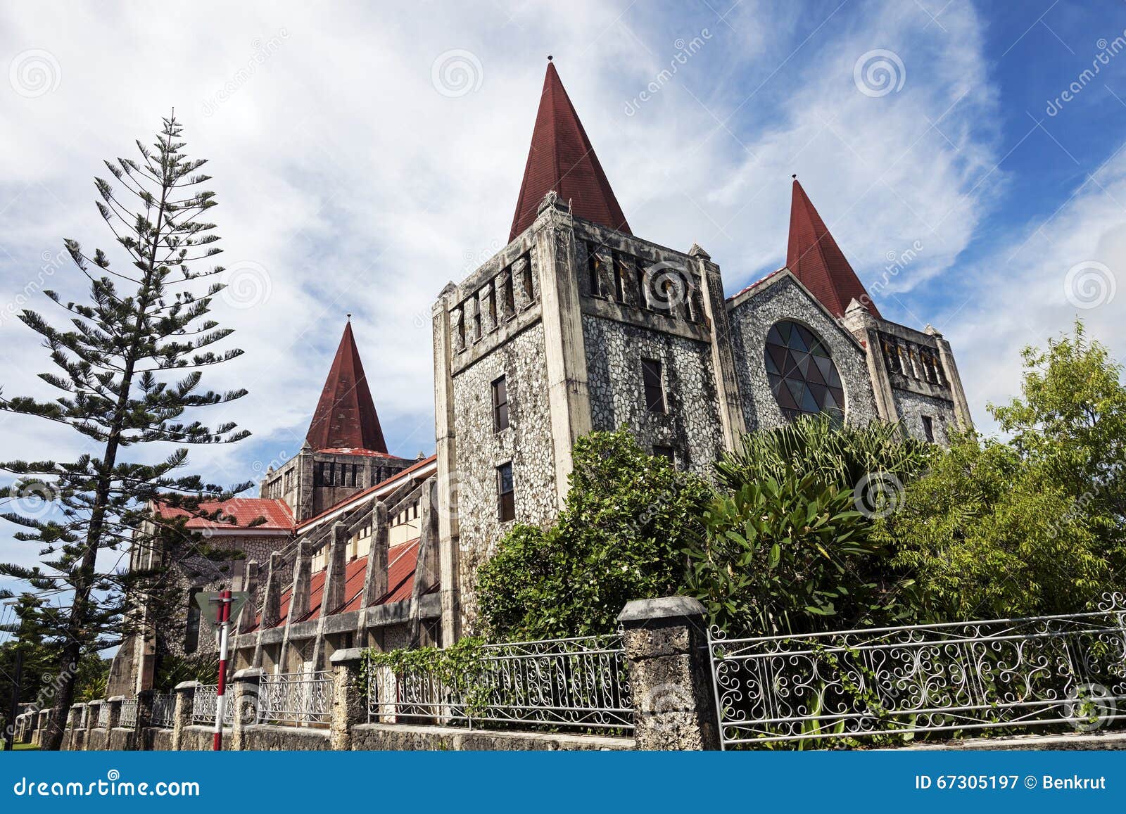 Cathedral in Downtown of Nuku Alofa Stock Image - Image of tree ...