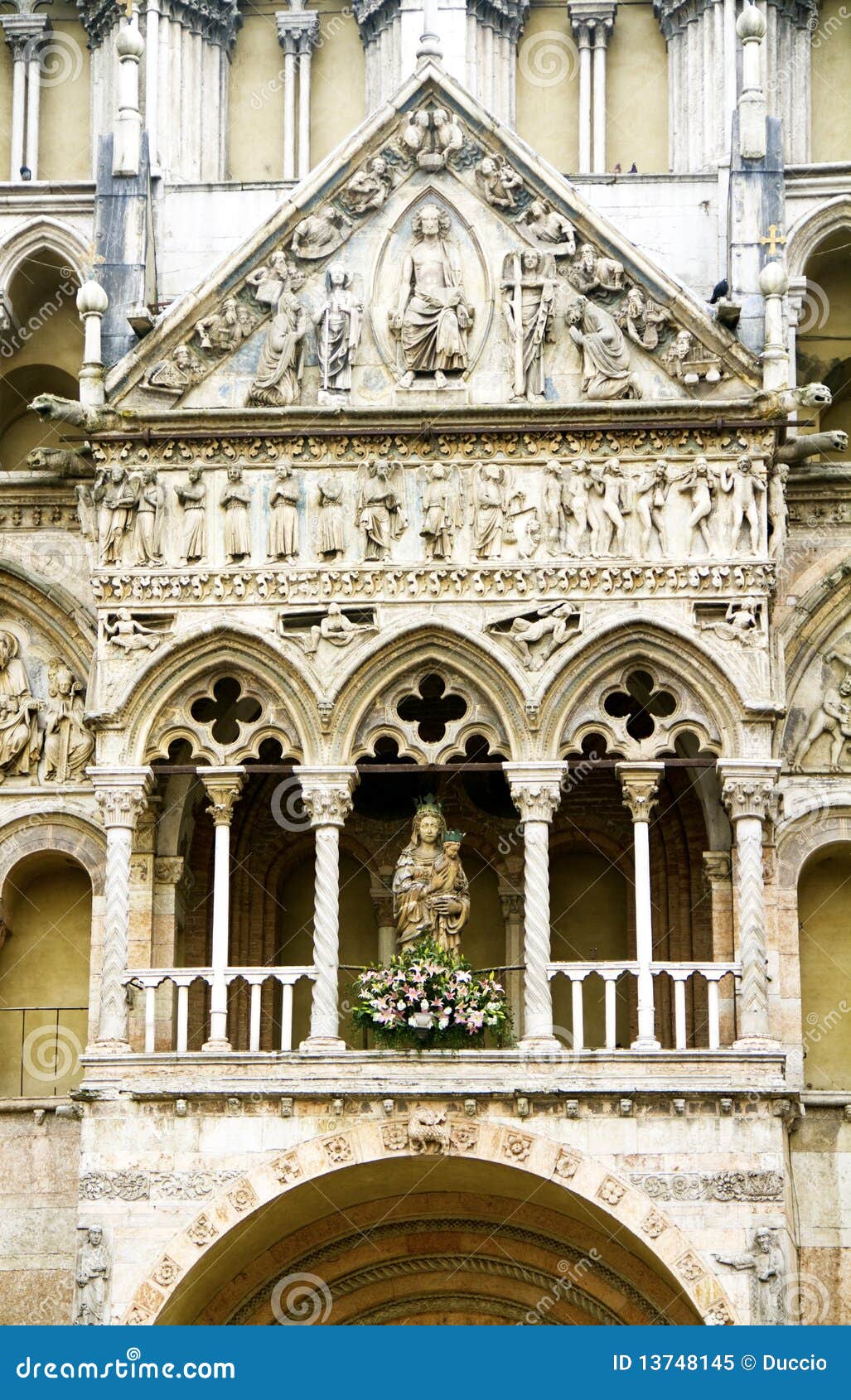 Cathedral of Ferrara stock image. Image of important - 13748145