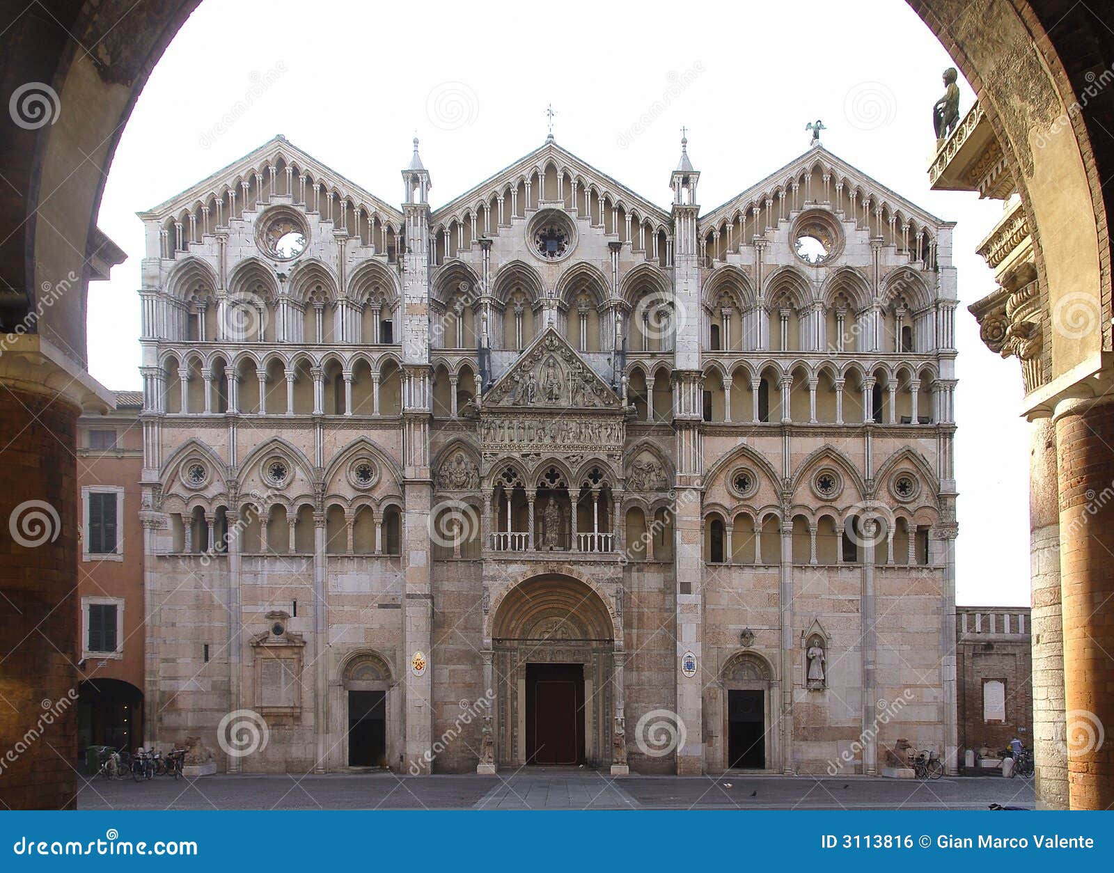 Cathedral of Ferrara stock photo. Image of italy, romagna - 3113816