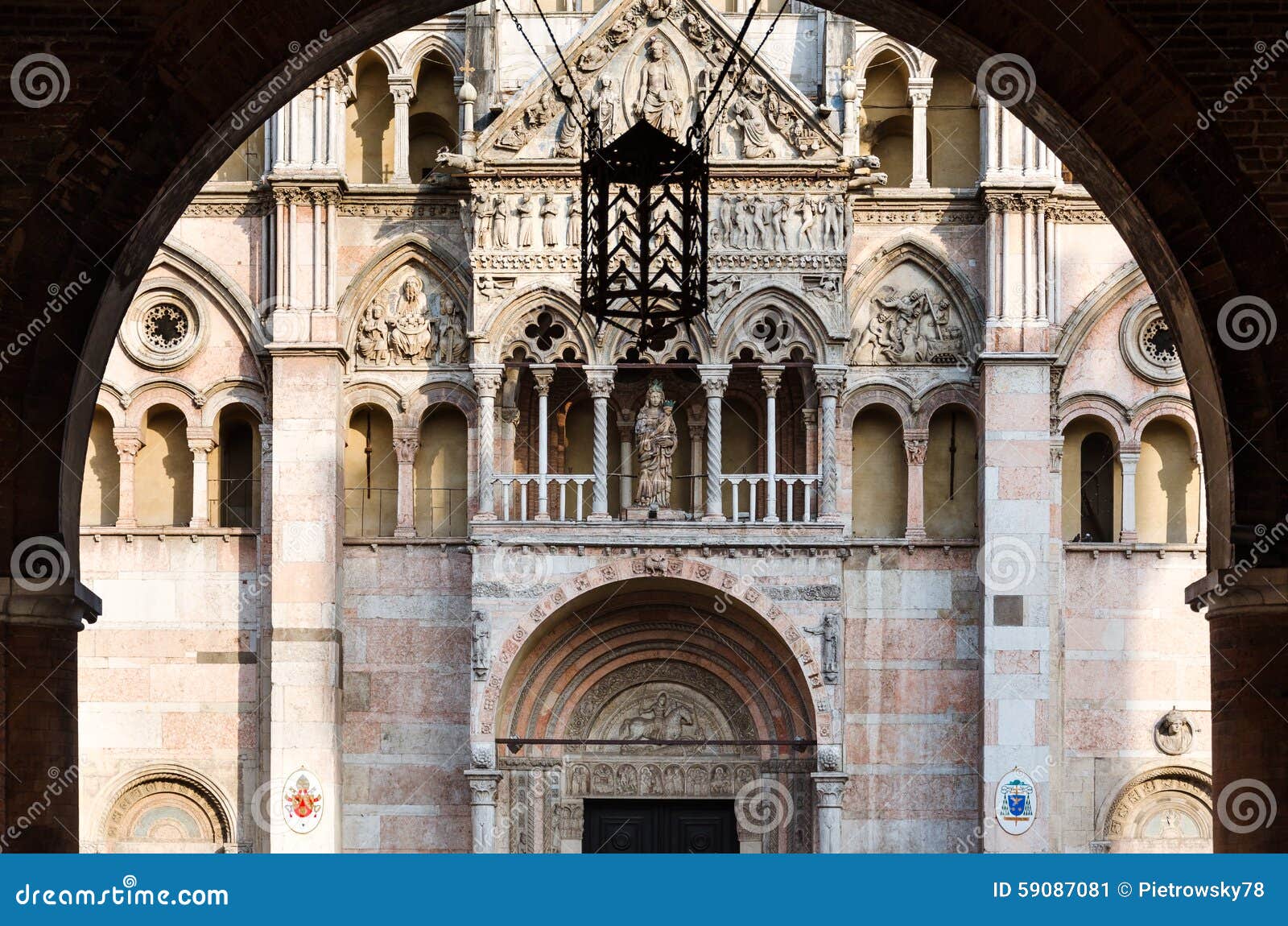 Cathedral of Ferrara stock image. Image of town, city - 59087081