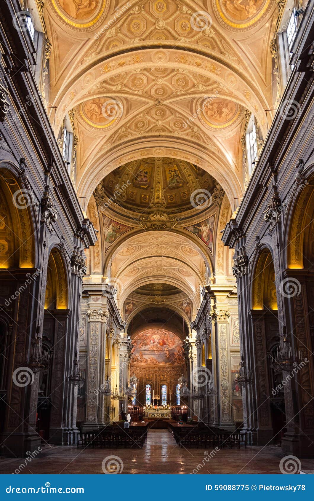 Cathedral of Ferrara stock image. Image of arch, stone - 59088775