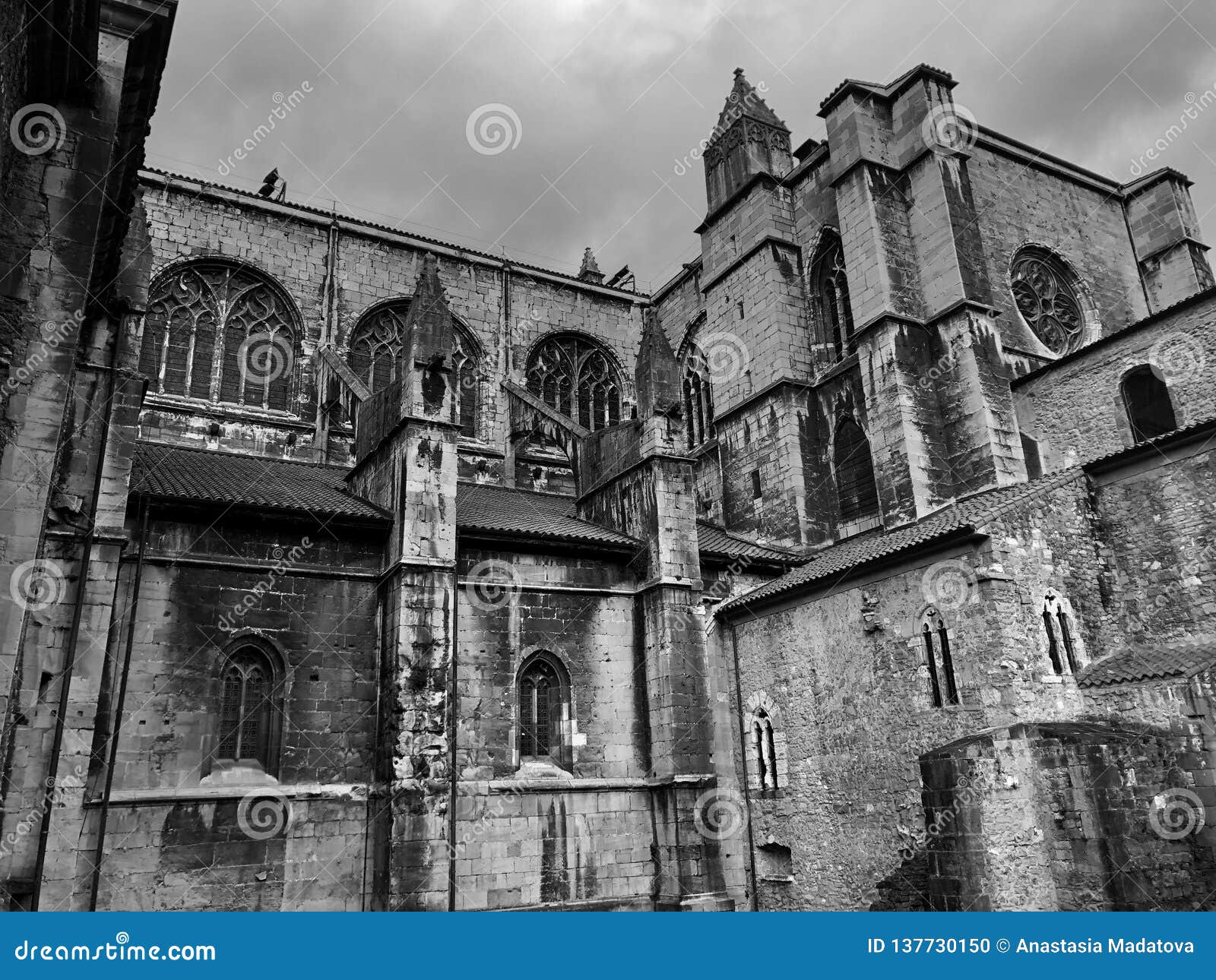 Cathedral. stock photo. Image of view, cathedral, dark - 137730150