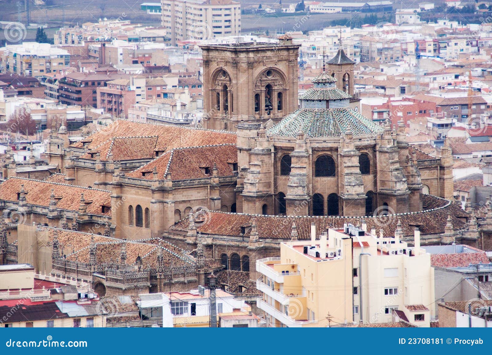 Cathedral of granada stock image. Image of catholic, city - 23708181