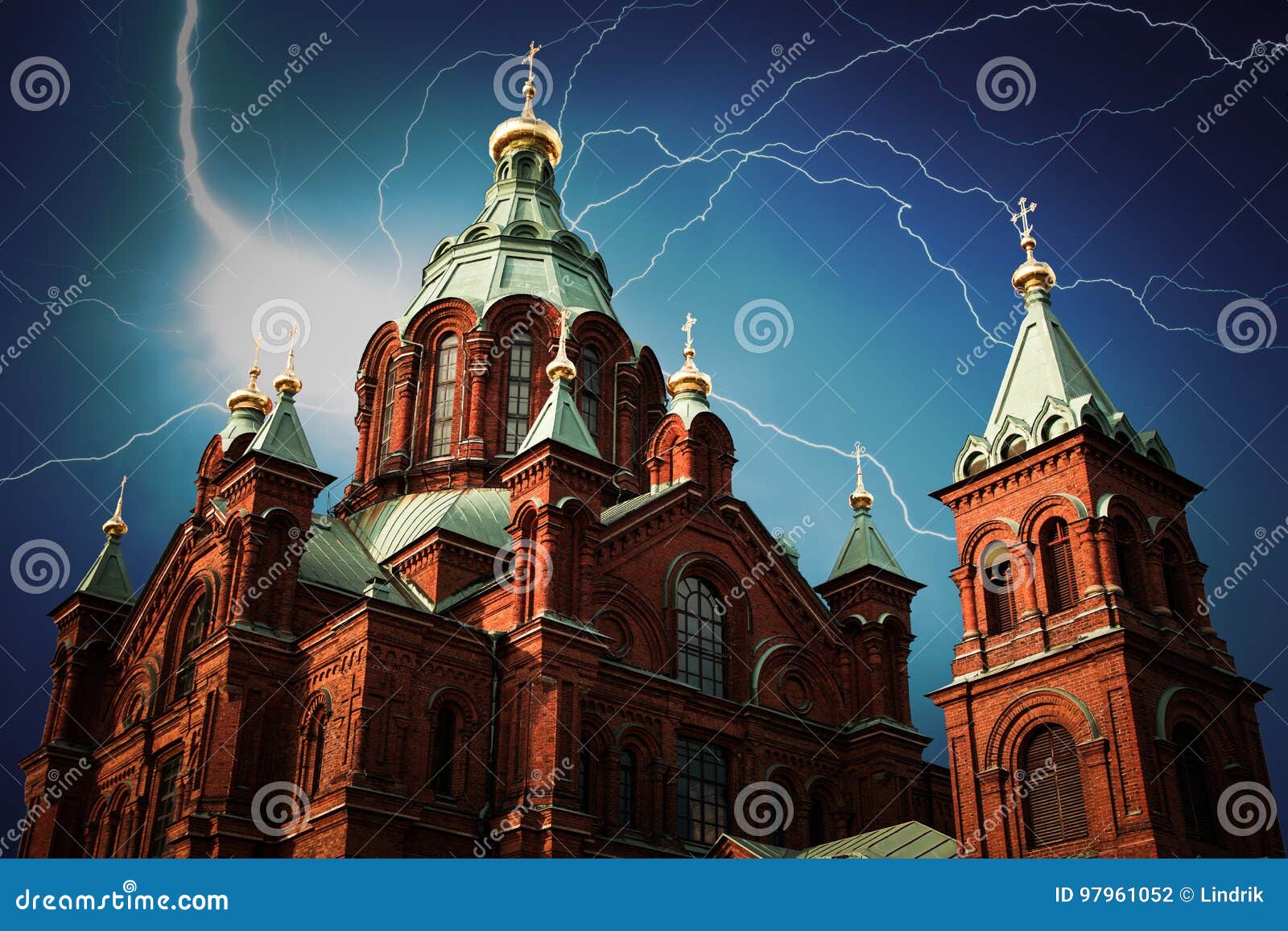 Cathedral in Helsinki stock photo. Image of europe, outdoor - 97961052
