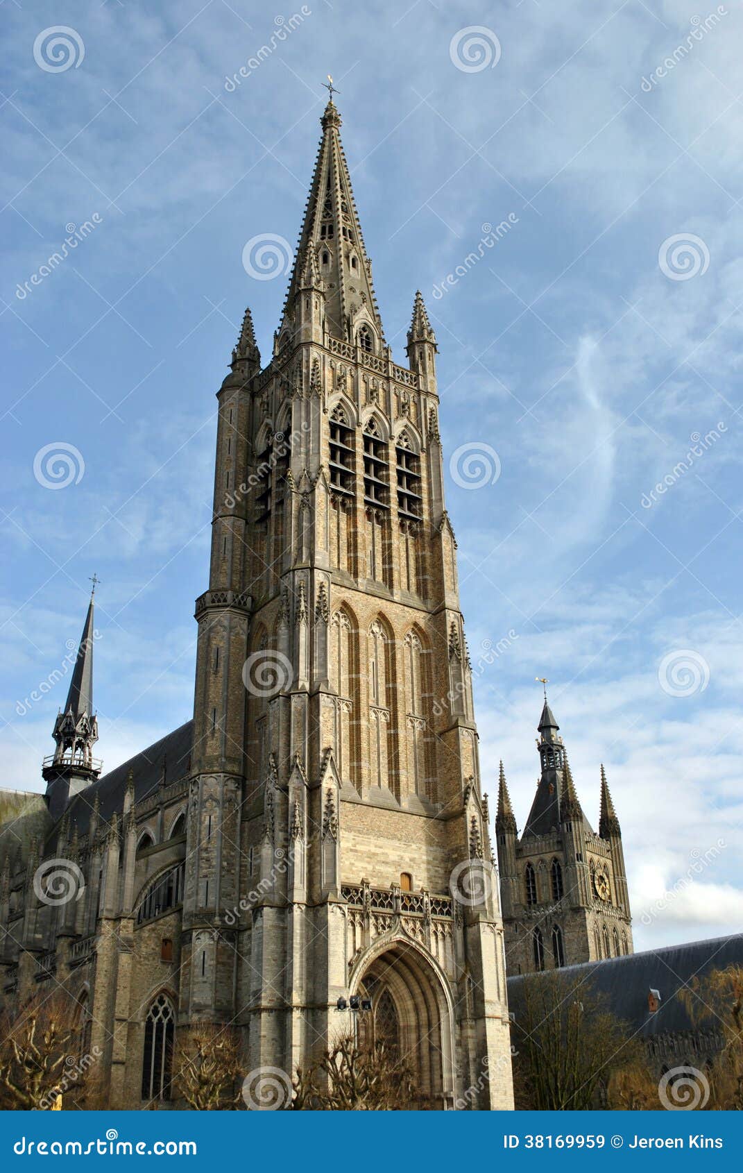 Cathedral Ieper Ypres stock image. Image of church, ieper - 38169959