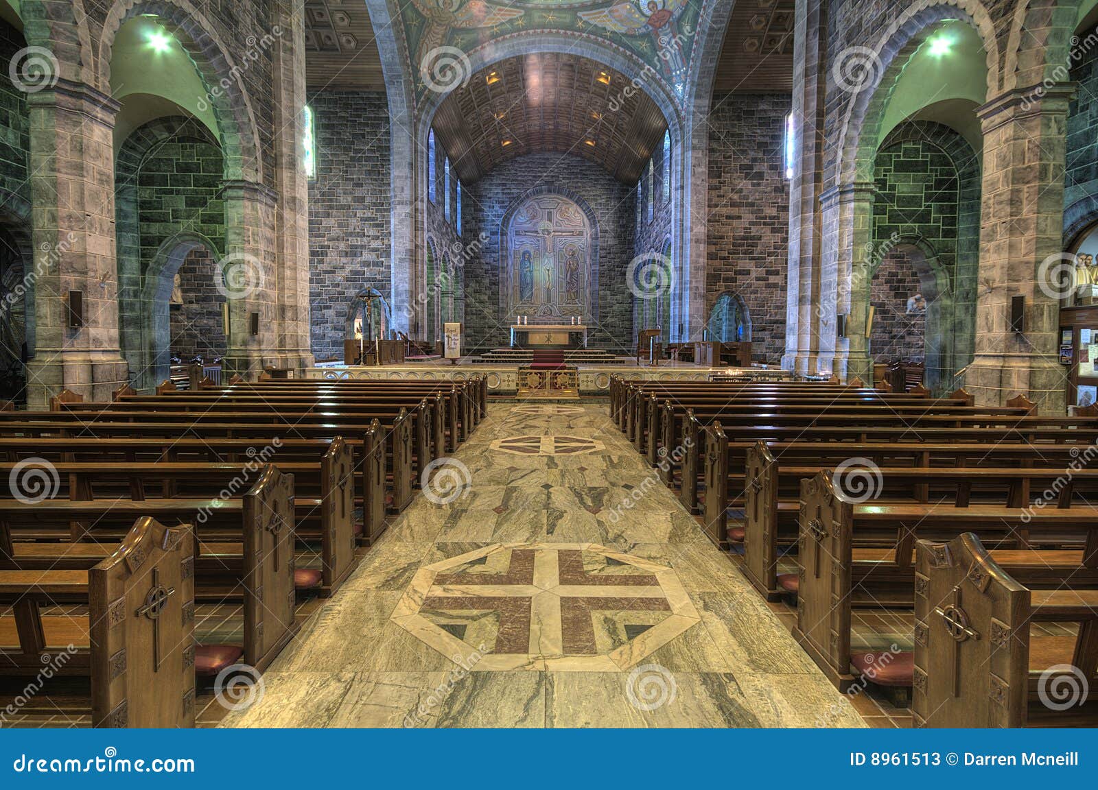 Cathedral Interior stock image. Image of aisle, arch, lights - 8961513