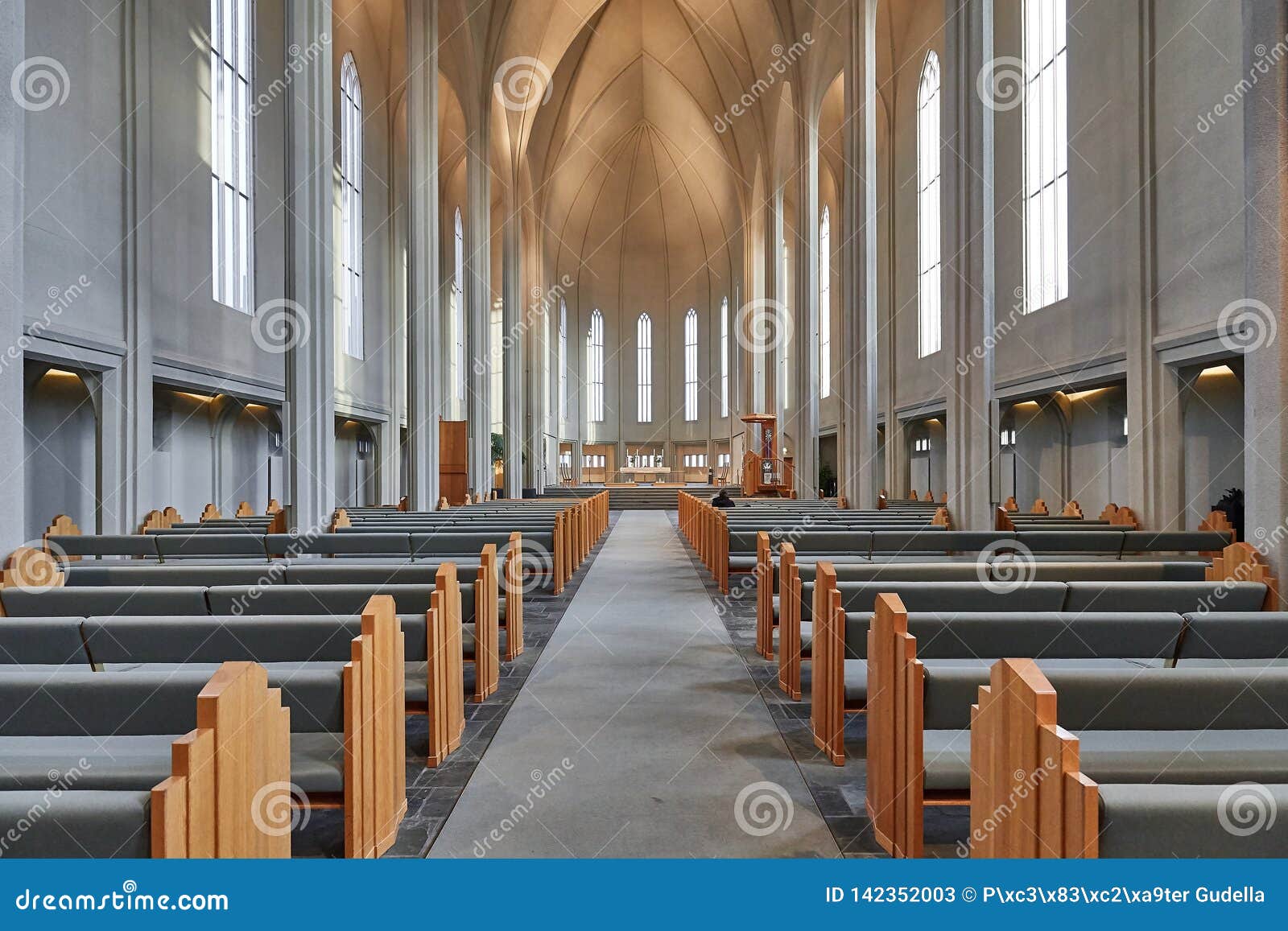 Modern Cathedral Interior stock image. Image of majestic - 142352003