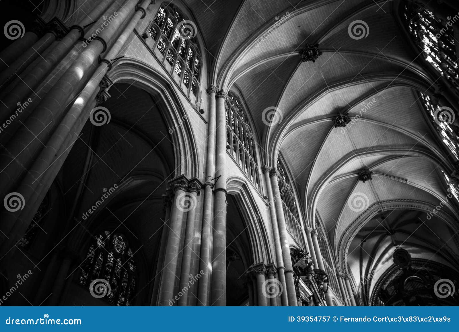 Cathedral Interior, Gothic Style, Spanish Editorial Photography - Image ...