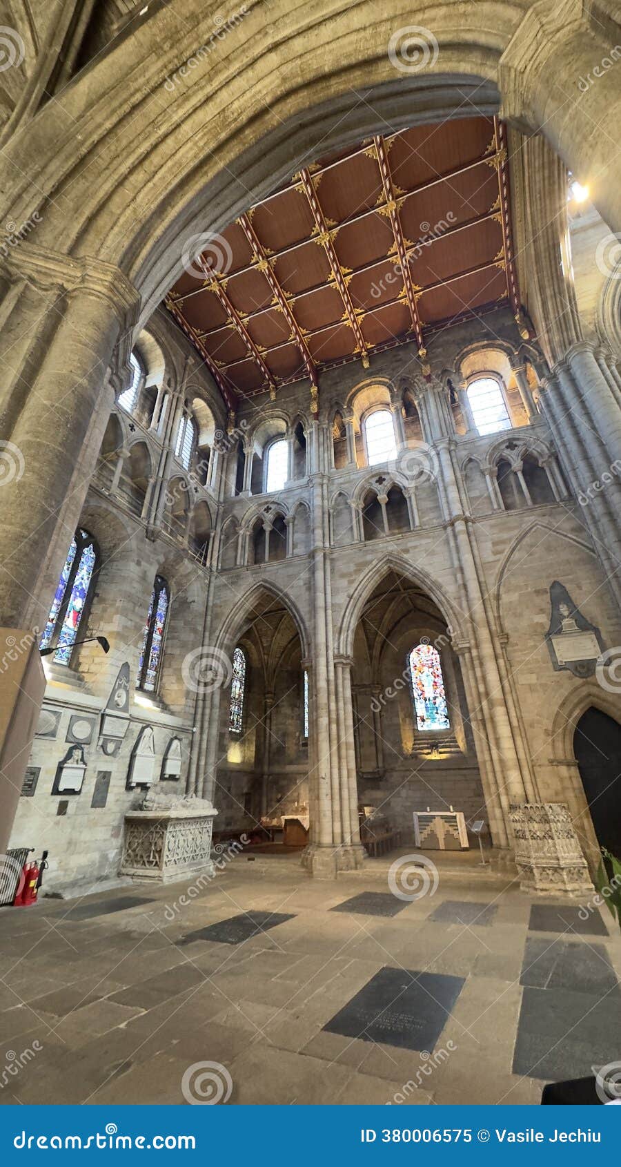 Decorated Ceiling Detail In An Arched Ceiling In An Old Medieval Castle ...