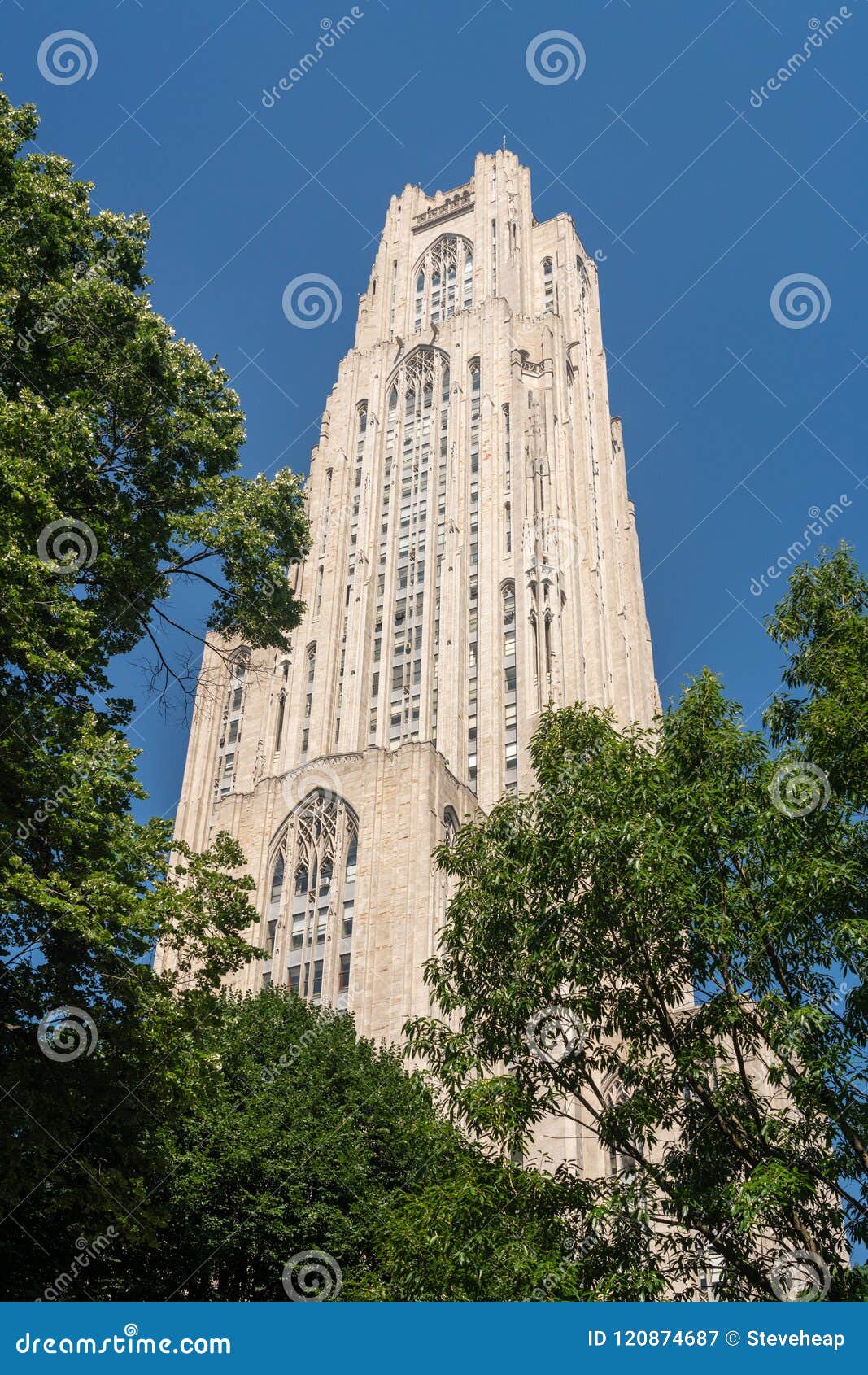 Cathedral of Learning Building at the University of Pittsburgh Stock ...